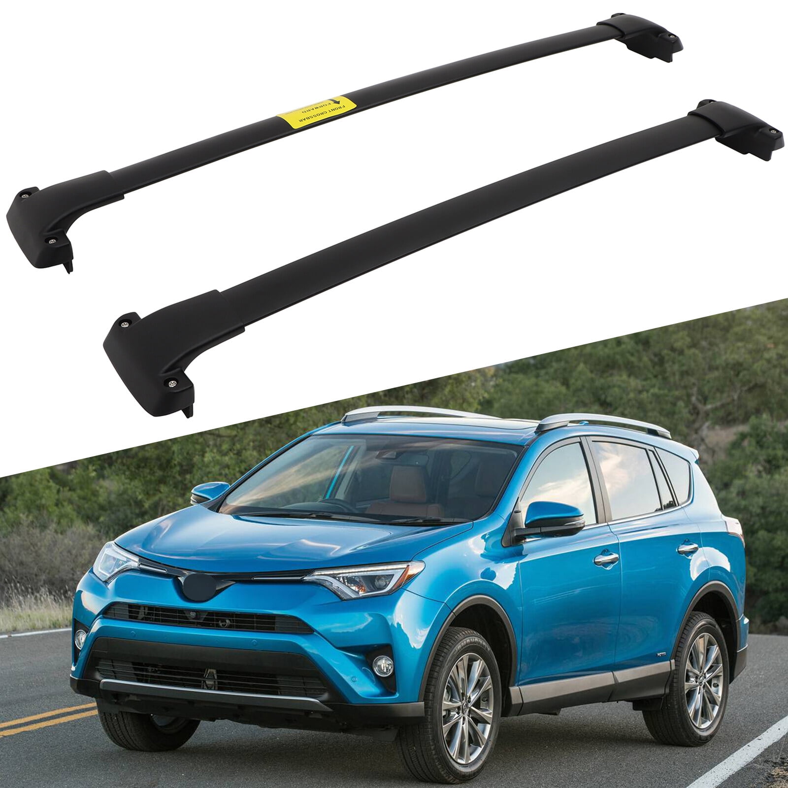 ECCPP Black Roof Rack Cross Bar Luggage Cargo Carrier Rails Fits For ...