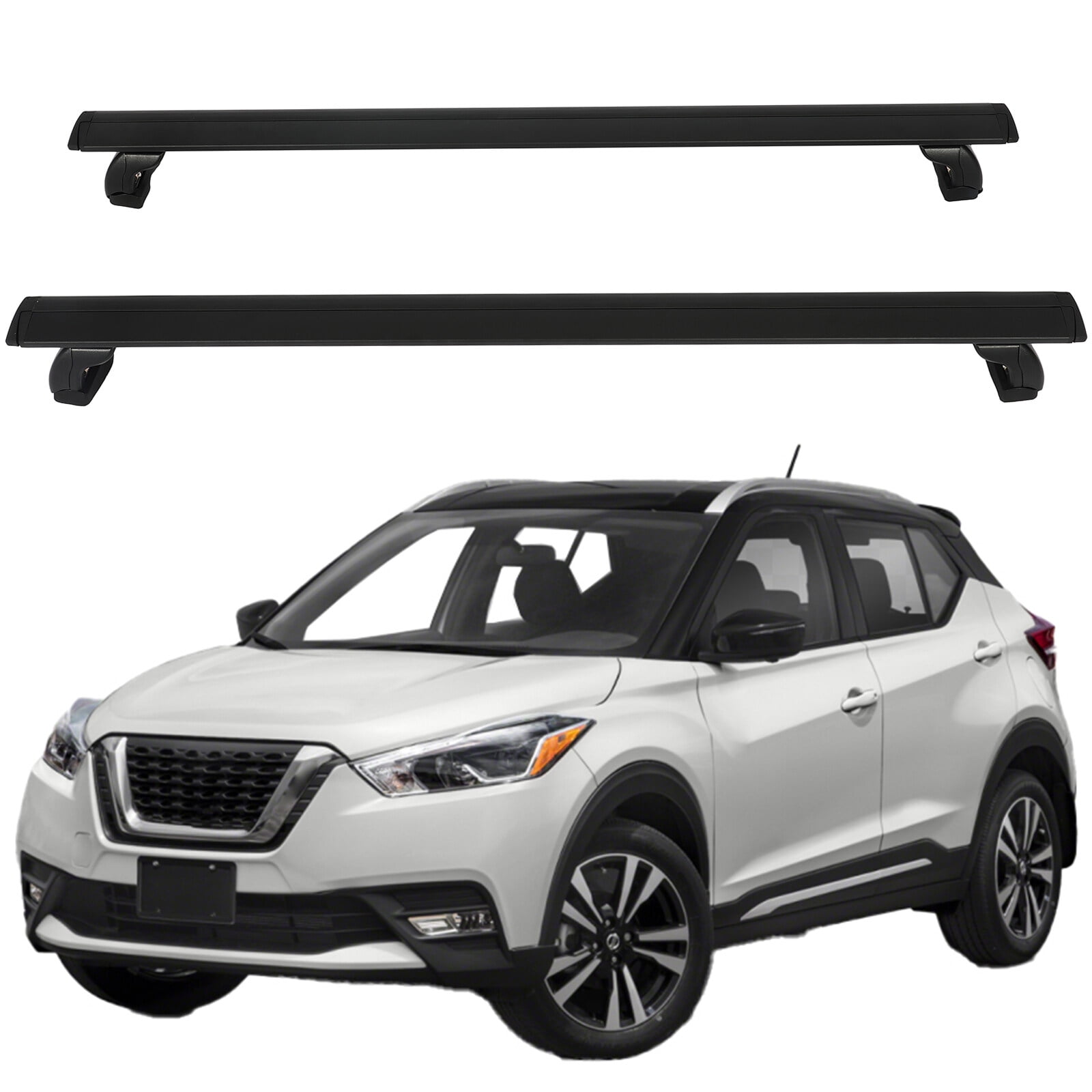 ECCPP Black Roof Rack Cross Bar Luggage Cargo Carrier Rails Fits ...