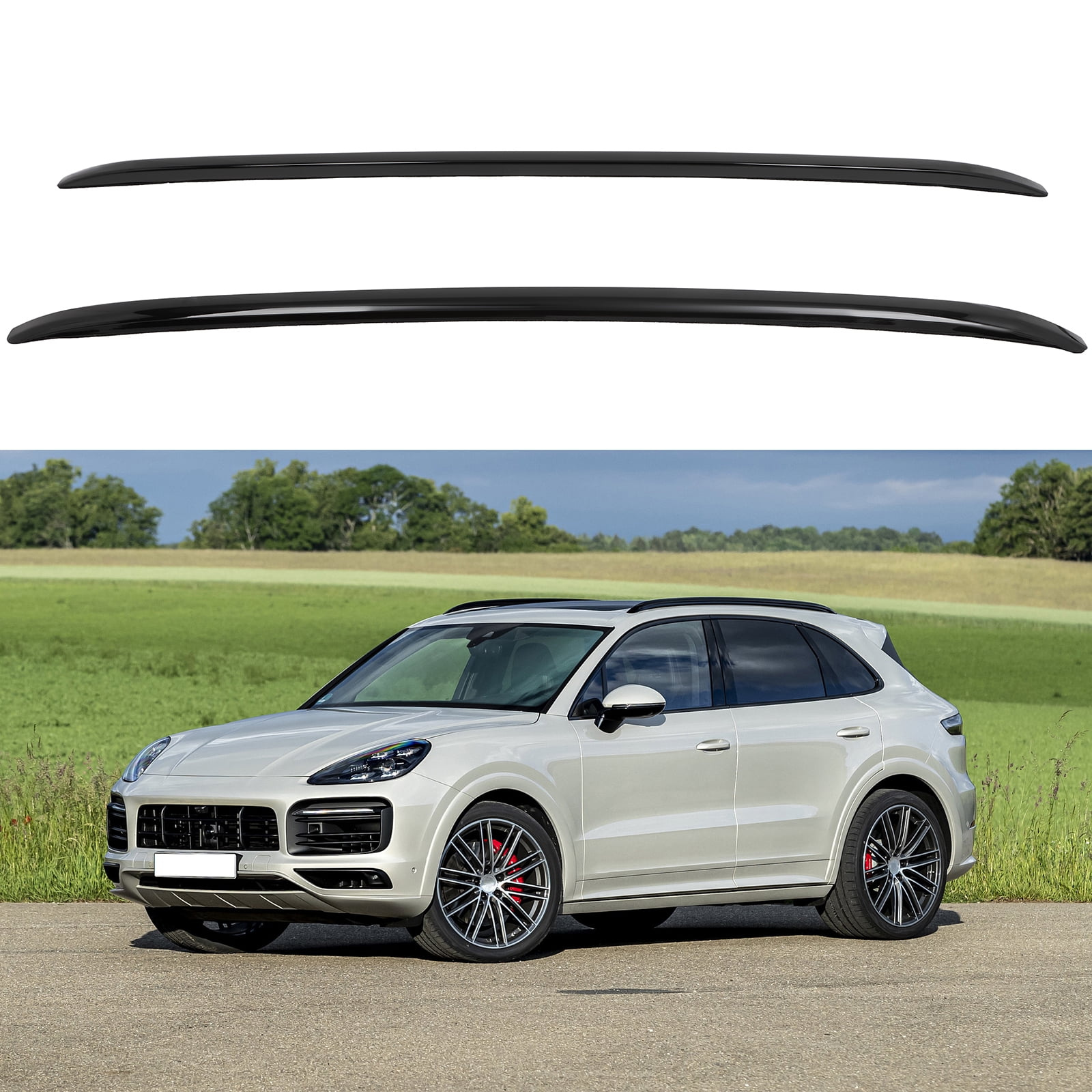 ECCPP Black Roof Rack Side Rails Fits For PORSCHE CAYENNE 2018-2022 ...