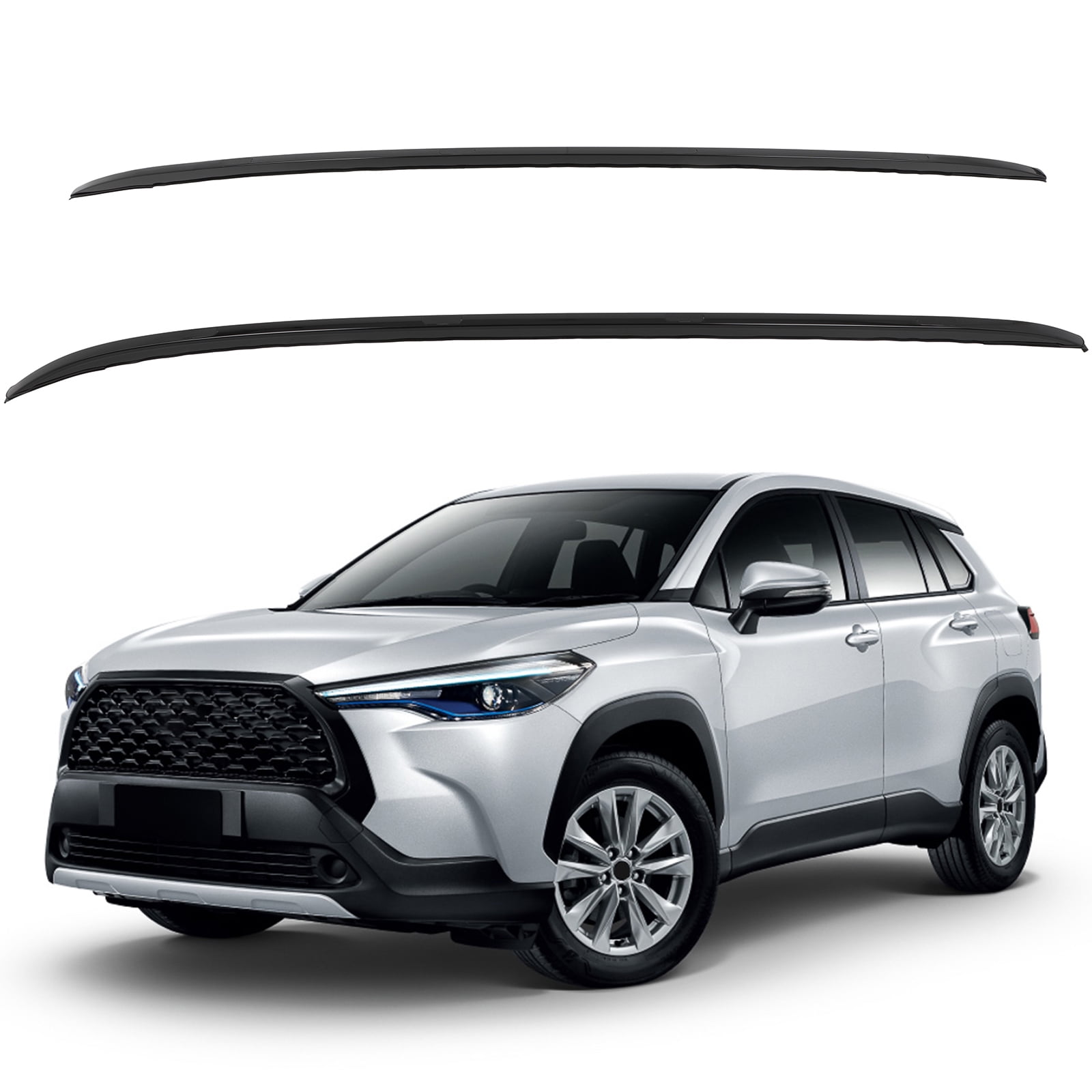 ECCPP Black Roof Rack Side Rails Fits For Toyota corolla cross 2022 ...