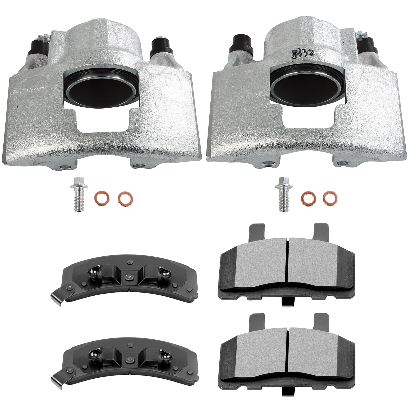 ECCPP Brake Calipers and Brake Pads Kits Compatible For 1988-2000 For ...
