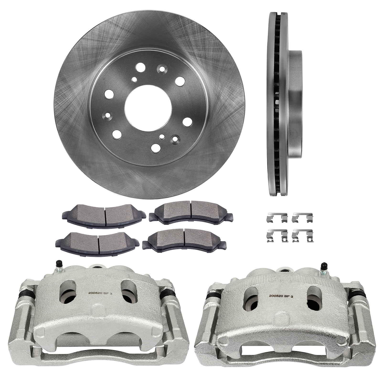 ECCPP Brake Calipers and Rotors with Pads Compatible For 2007-2008 For ...