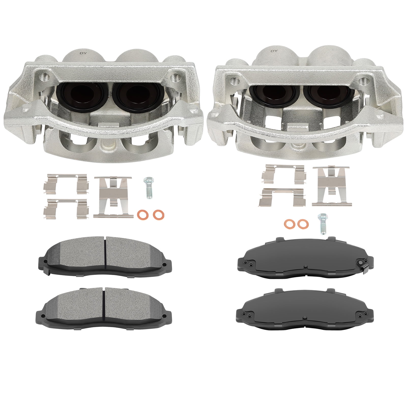 ECCPP Brake Calipers and Brake Pads Kits Compatible For 1997-2003 For ...