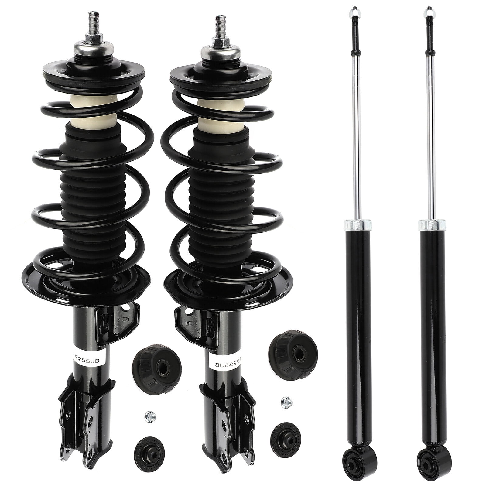 ECCPP Complete Struts Spring Assembly Front and Rear Struts Shock Coil ...