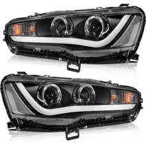 Miumaeov Fit For 2008-2017 Mitsubishi Lancer EVO X Pair Headlamps ...