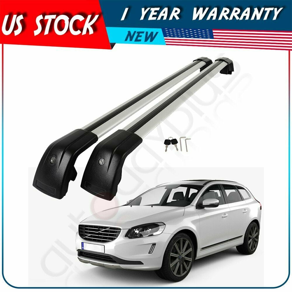 ECCPP For Volvo XC60 2013-2018 Top Roof Rack Cross Bars Rails Luggage ...