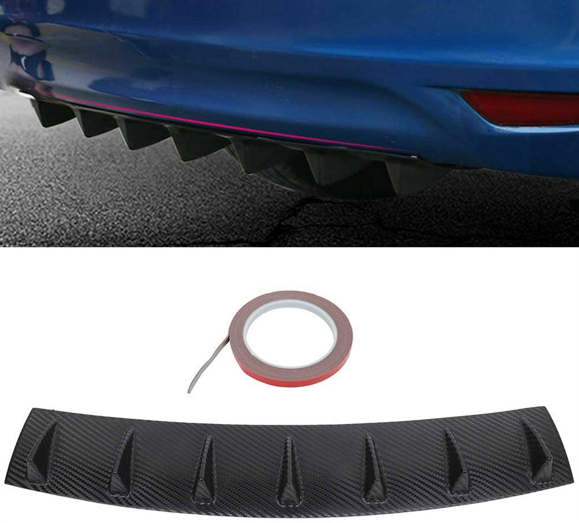 ECCPP Front Bumper Lip Splitter fit for compatible with Most Cars Black ...
