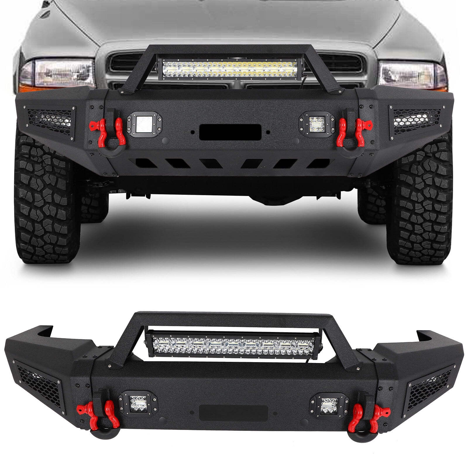 ECCPP Front Bumper Textured Black Fits For 1997-2004 For Dodge Dakota ...
