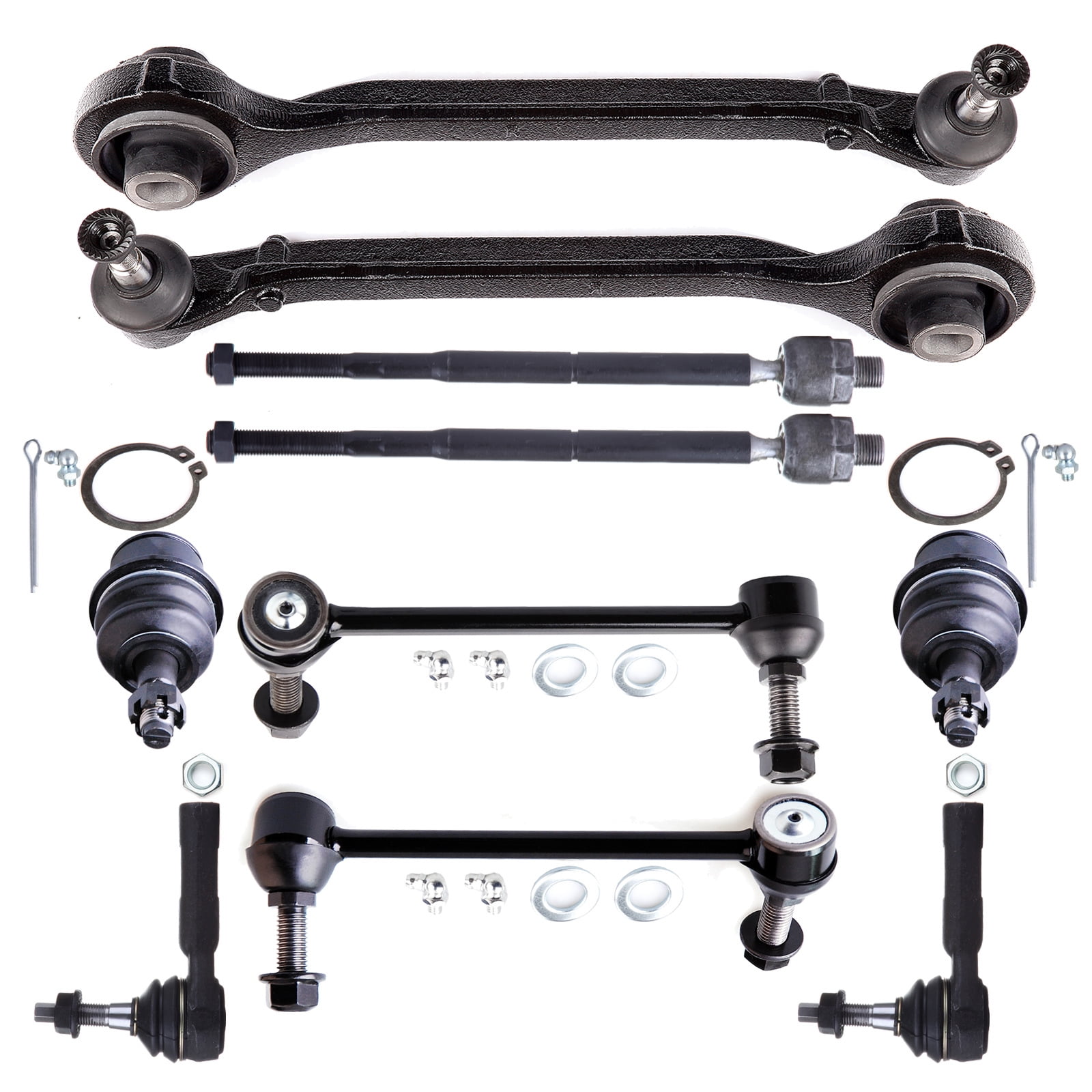 ECCPP Front Sway Bar End Link Inner Tie Rod End Lower Ball Joint Lower ...