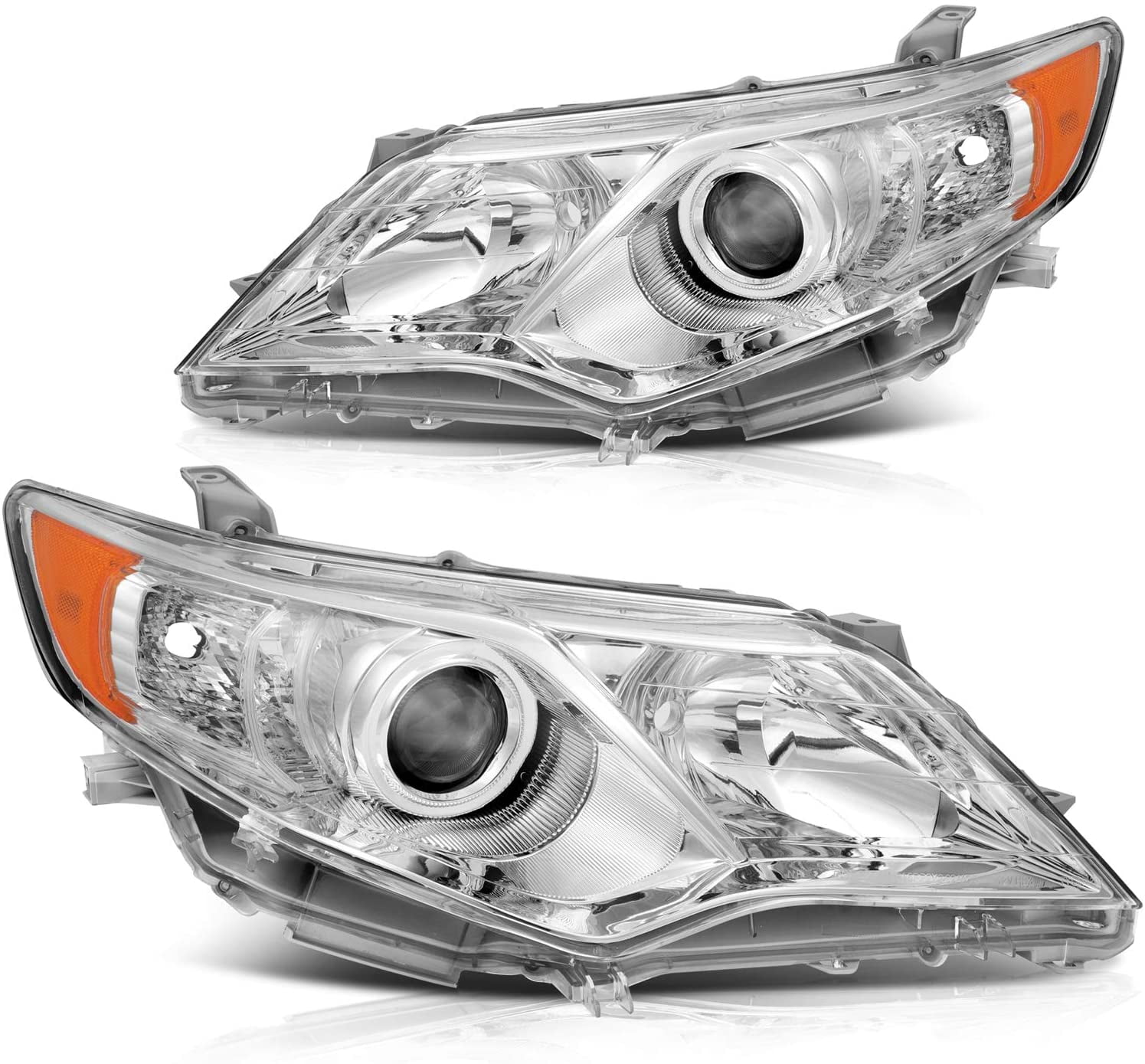 ECCPP Headlight Assembly Replacement for Toyota Camry 2012-2014, Chrome ...
