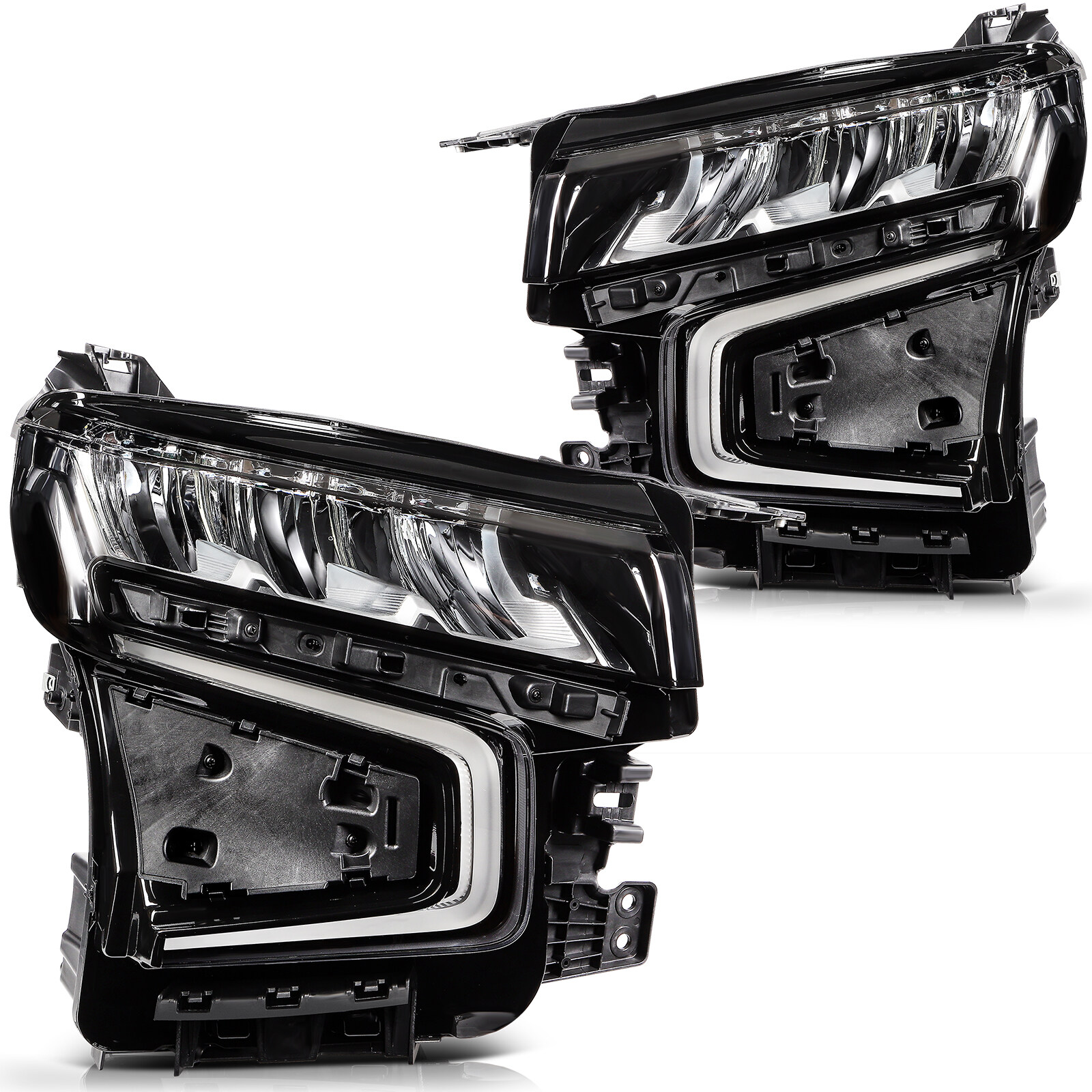 ECCPP Headlight Assembly Pair Fit for Chevy Tahoe 2021-2023 Replacement ...