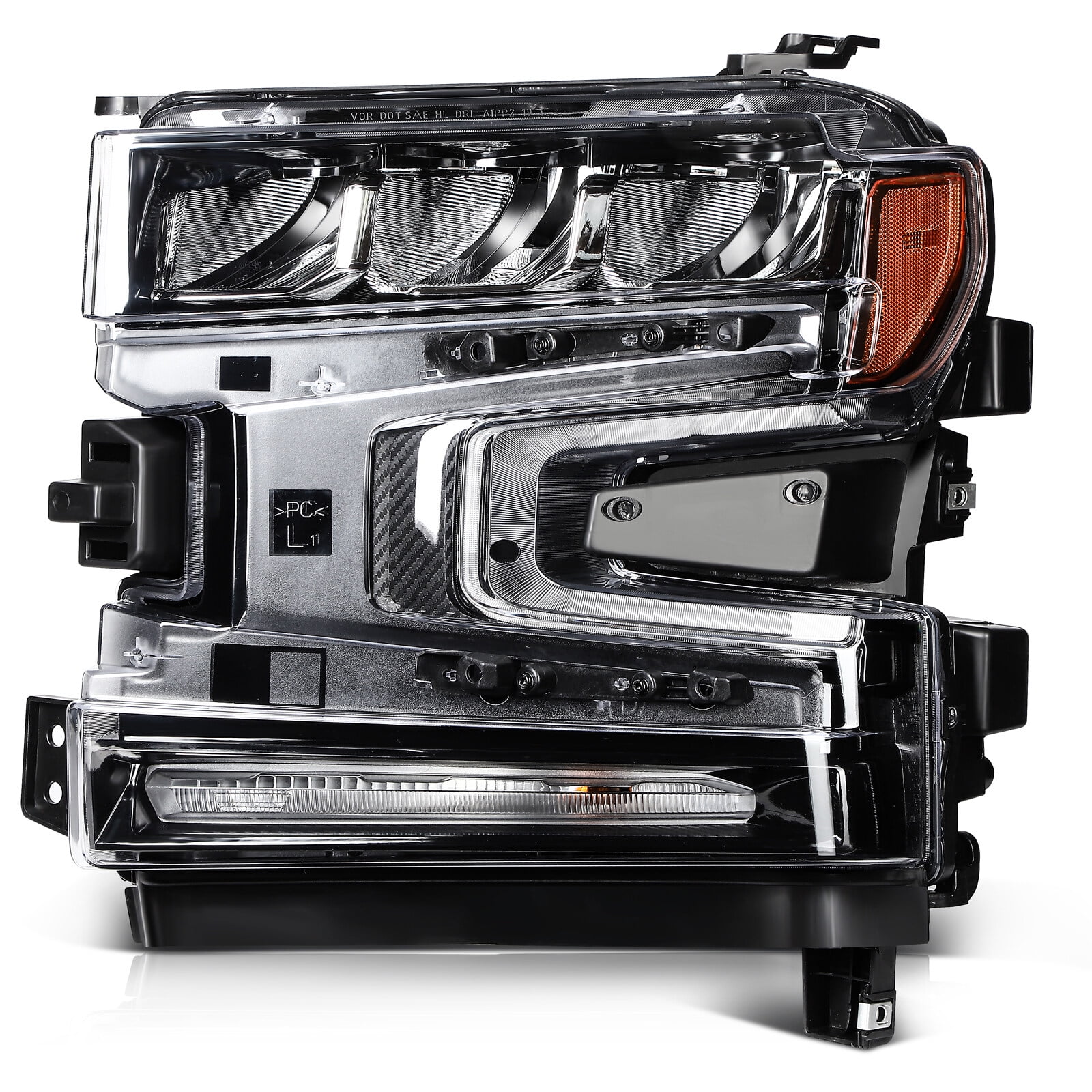 ECCPP Headlight Assembly for Chevrolet Silverado 1500 2019-2021 Driver ...