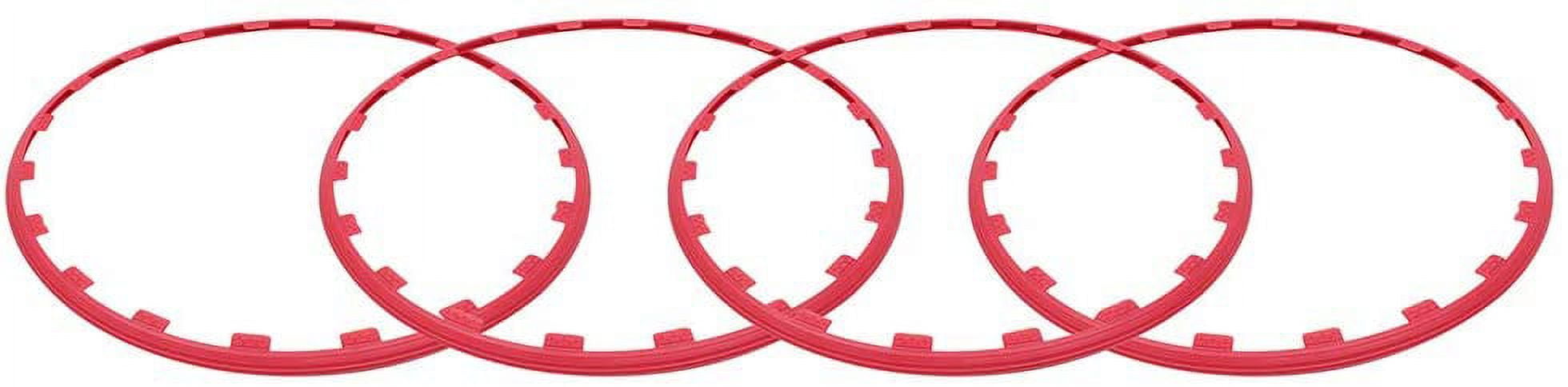 ECCPP Heavy Duty Wheel Guard Rim Protecting Trim Ring 19 inch Red ...