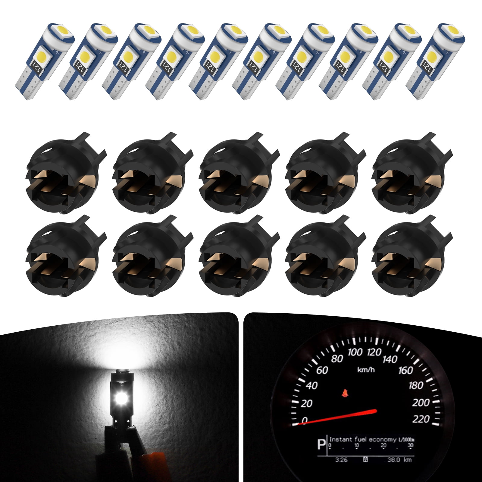 ECCPP Instrument Cluster Dash Panel Lights with Twist Lock Socket ...