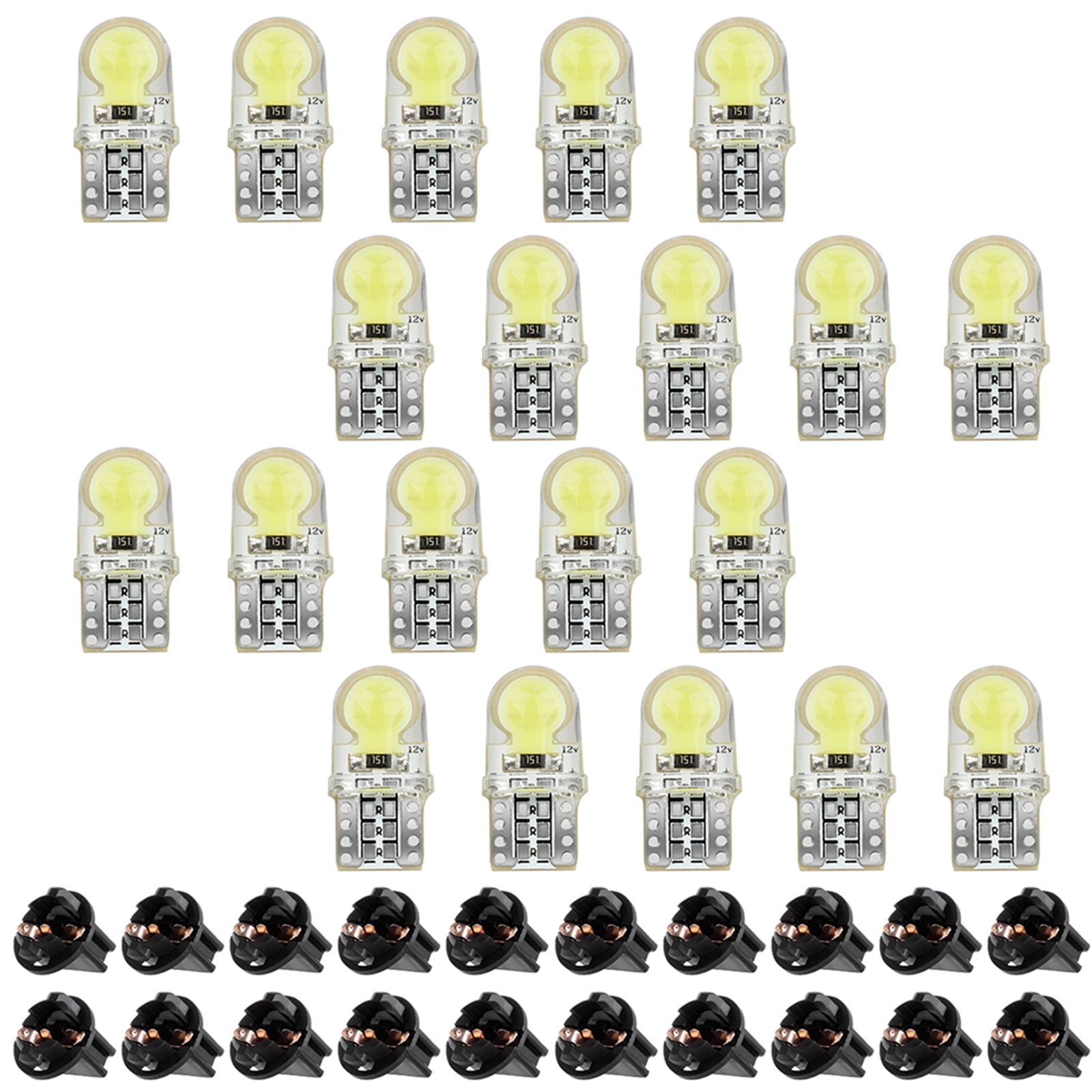 ECCPP Instrument Cluster Dash Panel Lights with Twist Lock Socket T10-6 ...