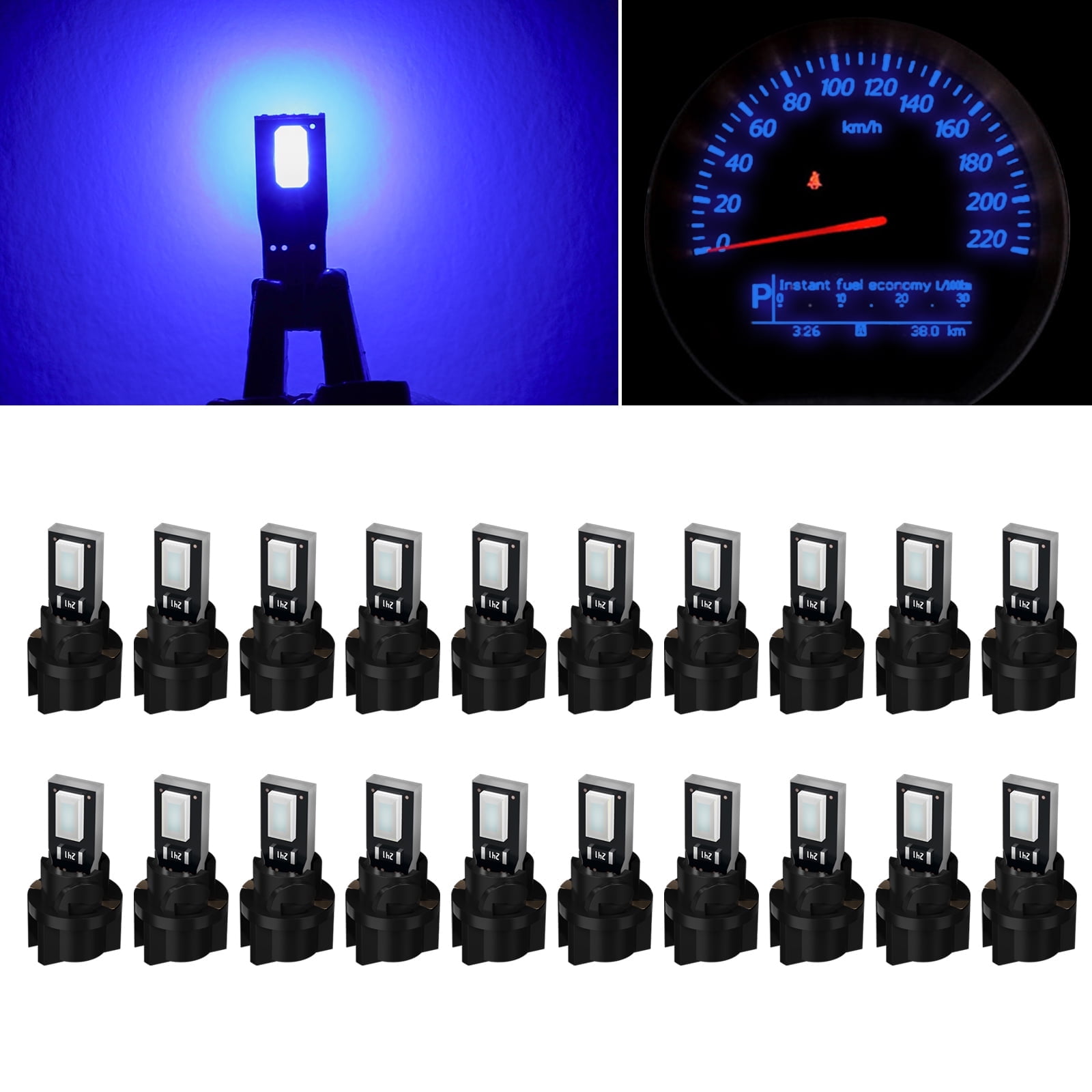 ECCPP Instrument Cluster Dash Panel Lights with Twist Lock Socket T5-2 ...