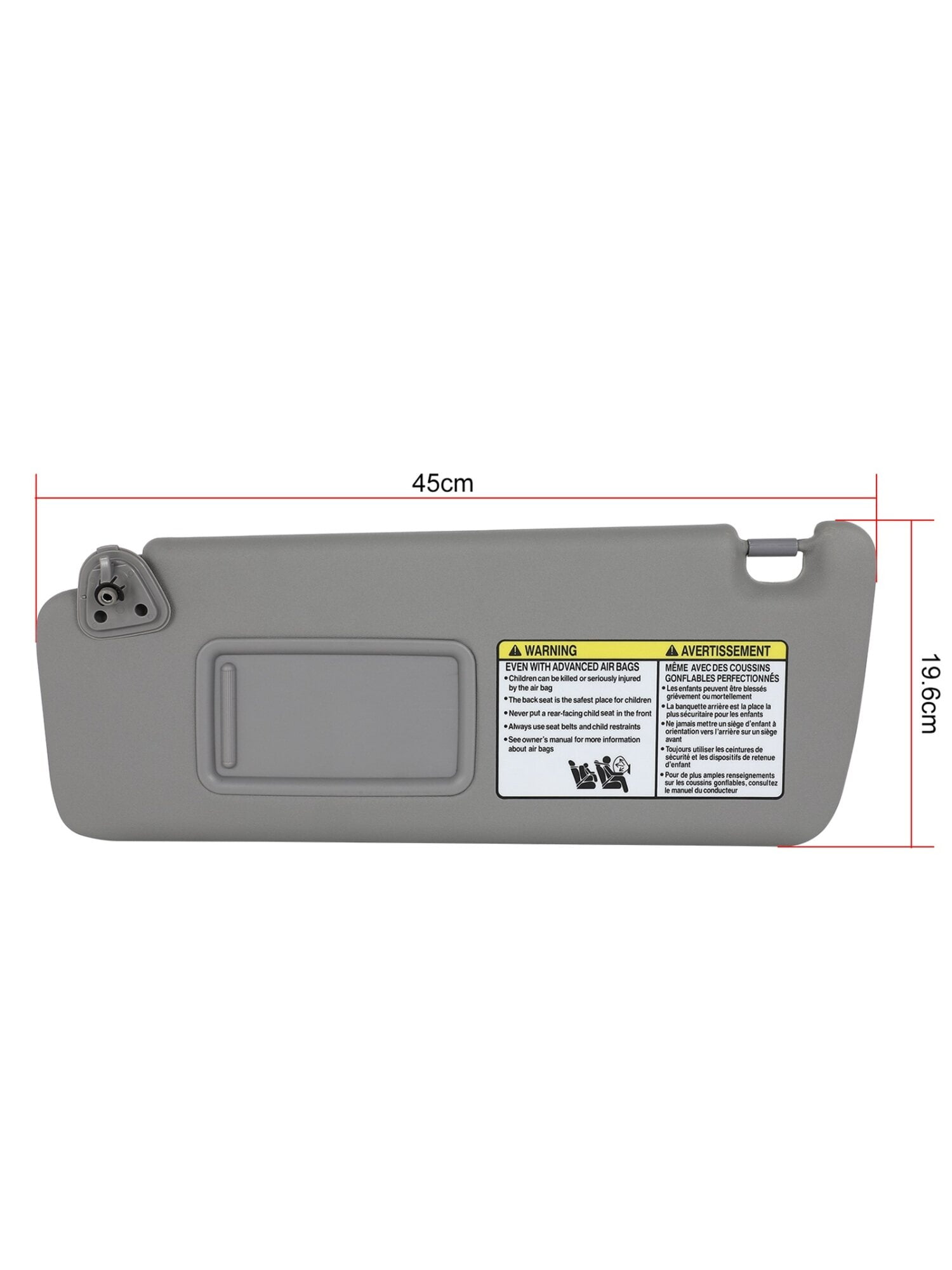 ECCPP Left Driver Side Sun Visor Assembly Without Sunroof Gray Fits For ...