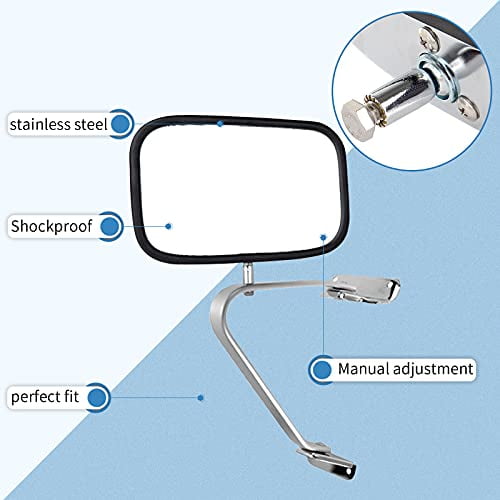 ECCPP Manual Side View Mirrors Plastic Pair Set for Ford for F-Series ...