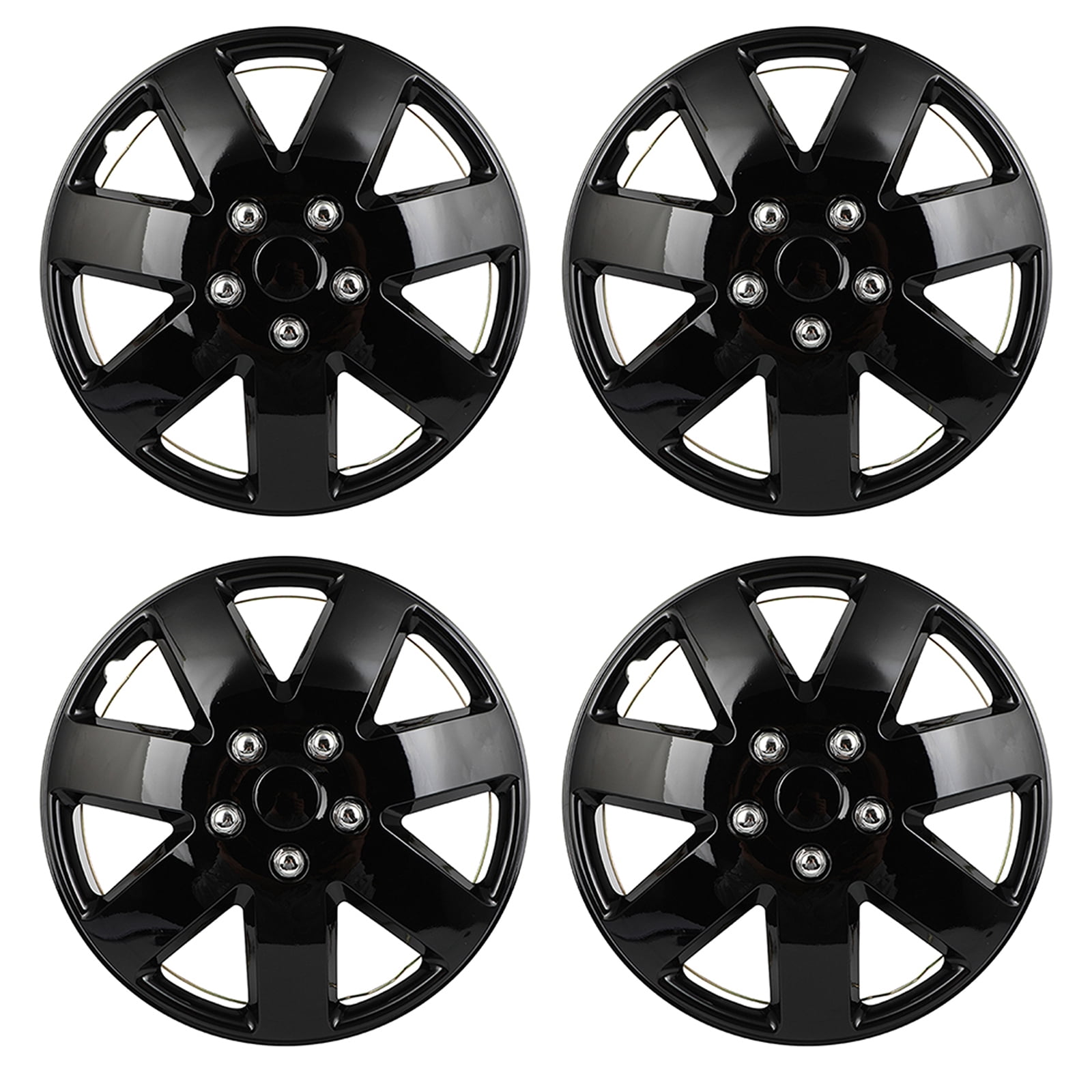 ECCPP Pack of 4 Hubcaps 16 Inches Silver Wheel Covers Corrosion-Free ...