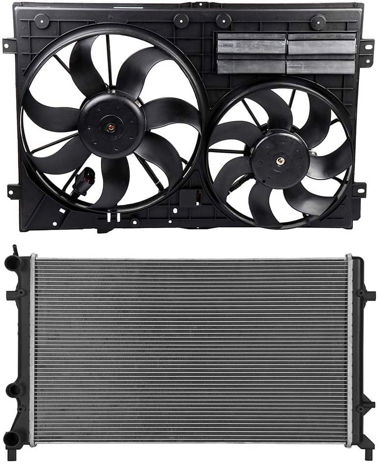 ECCPP Radiator Dual Cooling Fan Assembly Replacement fit for 2011 2012 ...