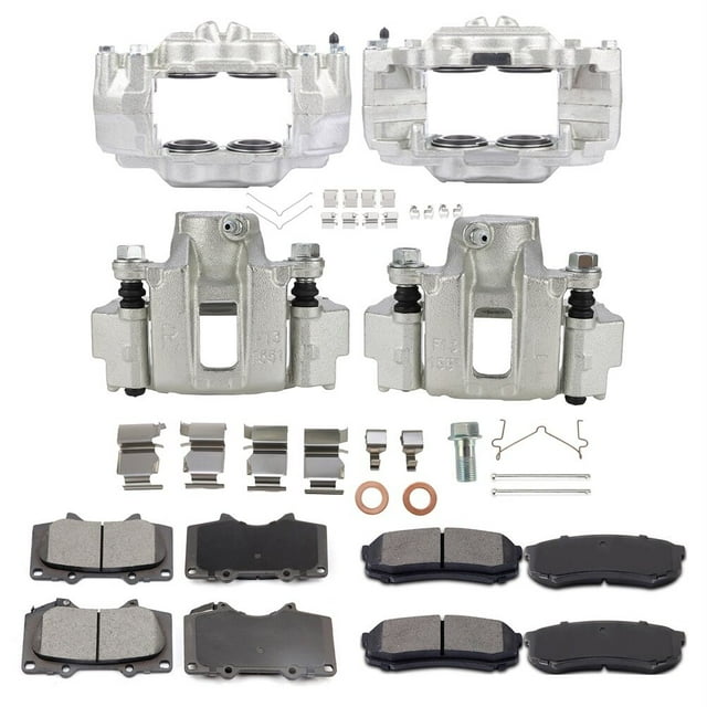 ECCPP Rear Front Brake Calipers Front Rear Brake Pads fit For Toyota ...