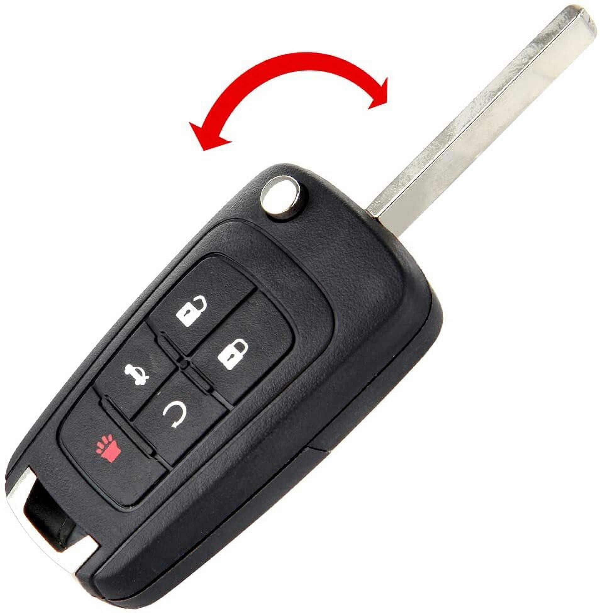 ECCPP Replacement Uncut Keyless Entry Remote Flip Key Fob, Fits Select ...