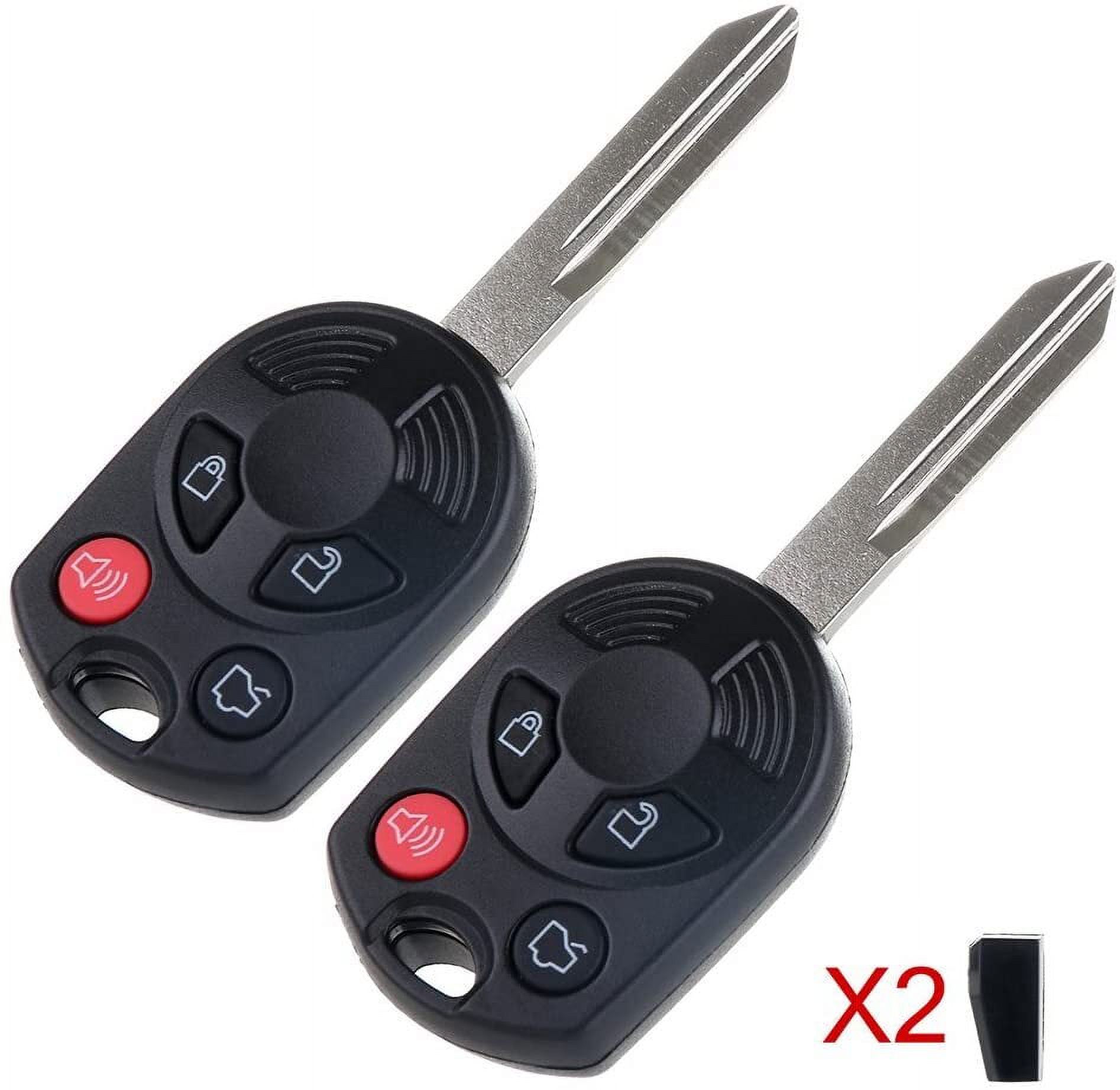 ECCPP Replacement fit for Uncut Keyless Entry Remote Key Fob for Ford ...