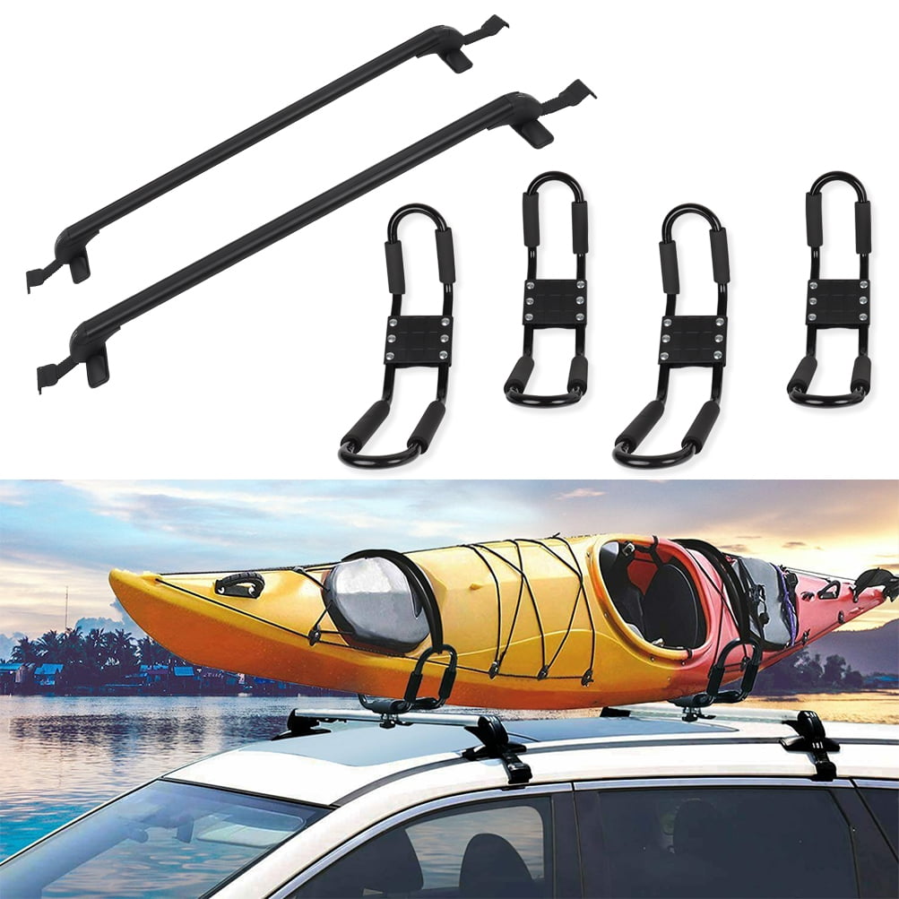 ECCPP Roof Rack Crossbars+Kayak Rack Fits Universal 48" Window Frame ...
