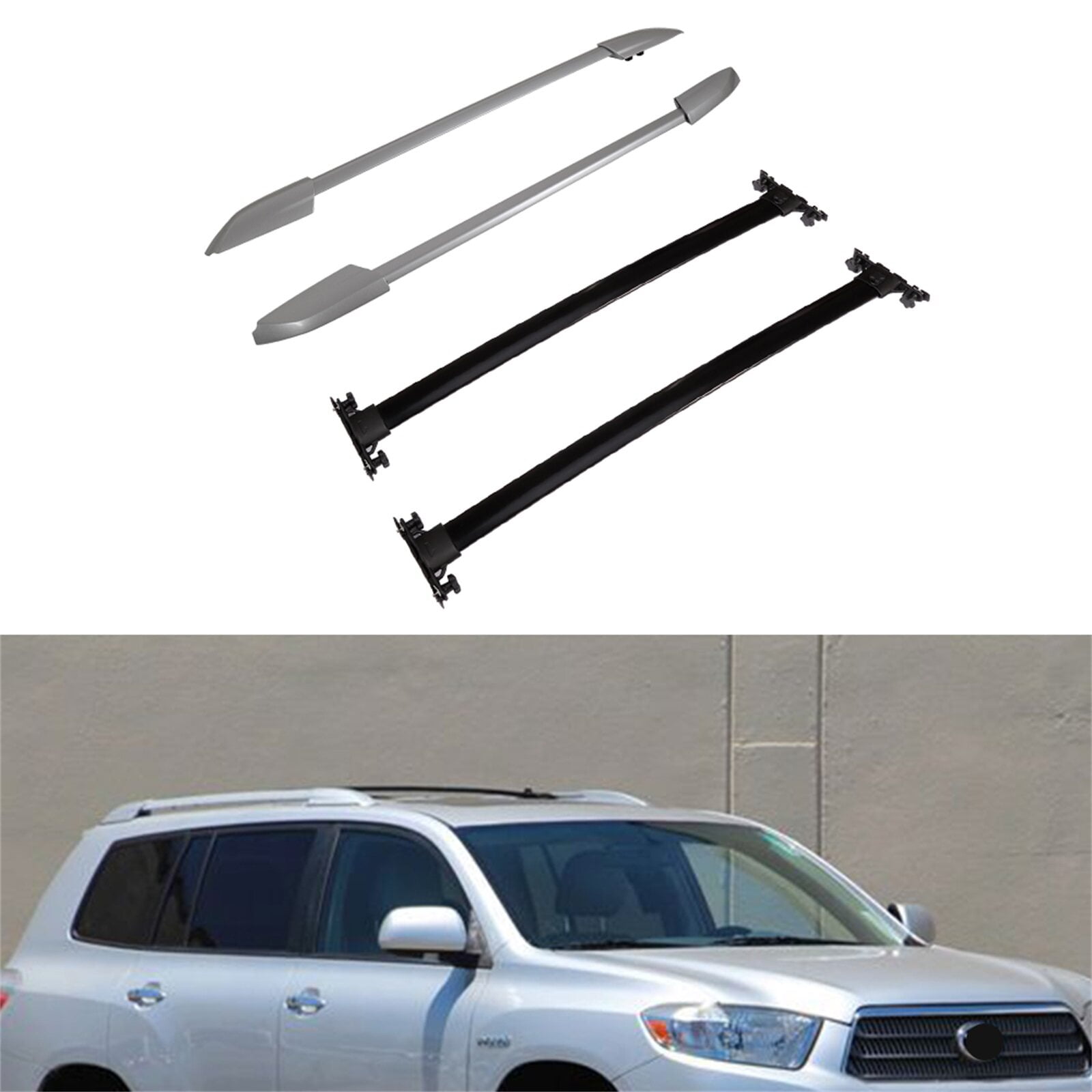 ECCPP Roof Rack Crossbars w/Side Rails Fit For Toyota Highlander 2008 ...