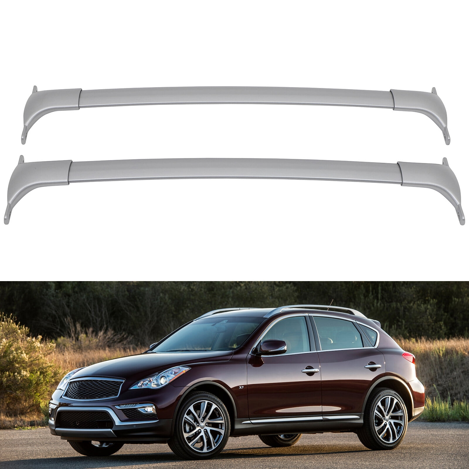 ECCPP Roof Rack Side Rails fit for for EX QX50 2010-2018 Fits Side ...