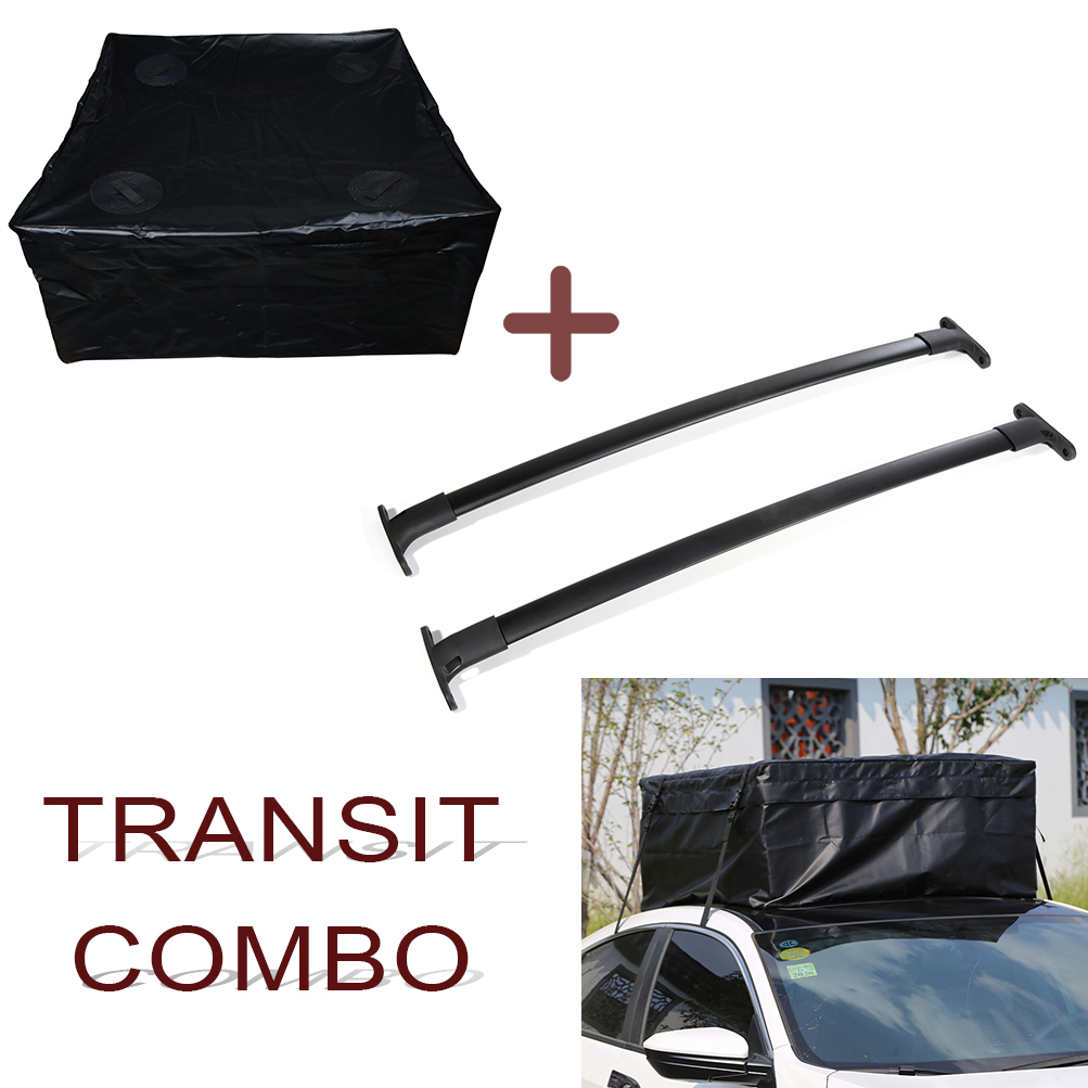 ECCPP Roof Top Cross Bar w/ Cargo Bag Set Fit for Ford Explorer 2016 ...
