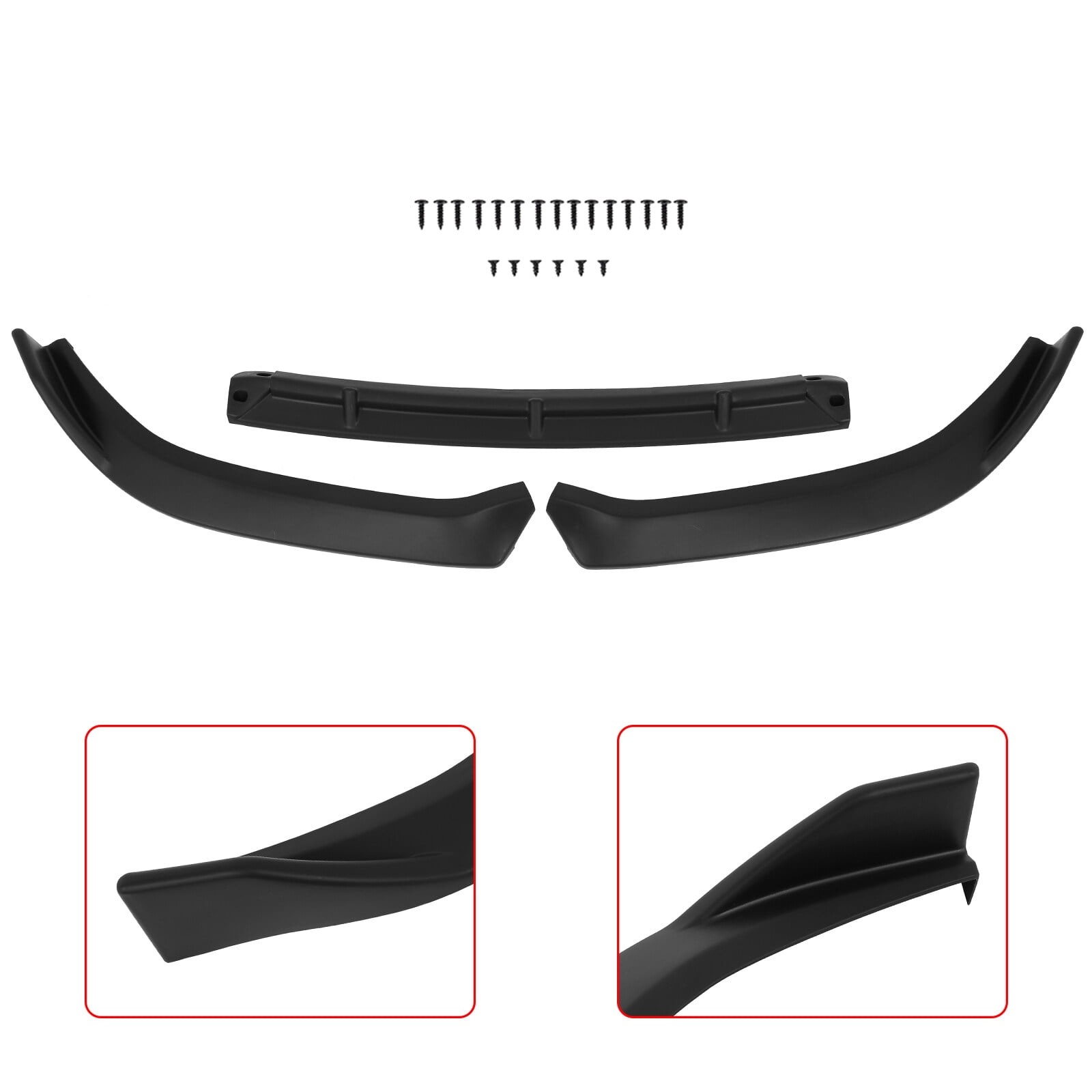 ECCPP STP Style3pcs Front Bumper Lip PP fit for 2013-2015 for Nissan ...