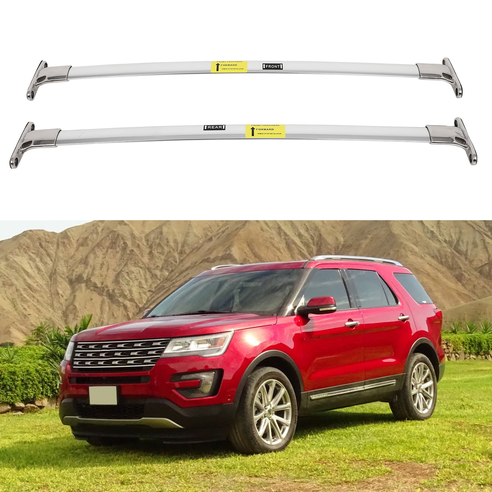ECCPP Silver Roof Rack Cross Bars Compatible for Toyota For RAV4 2019 ...