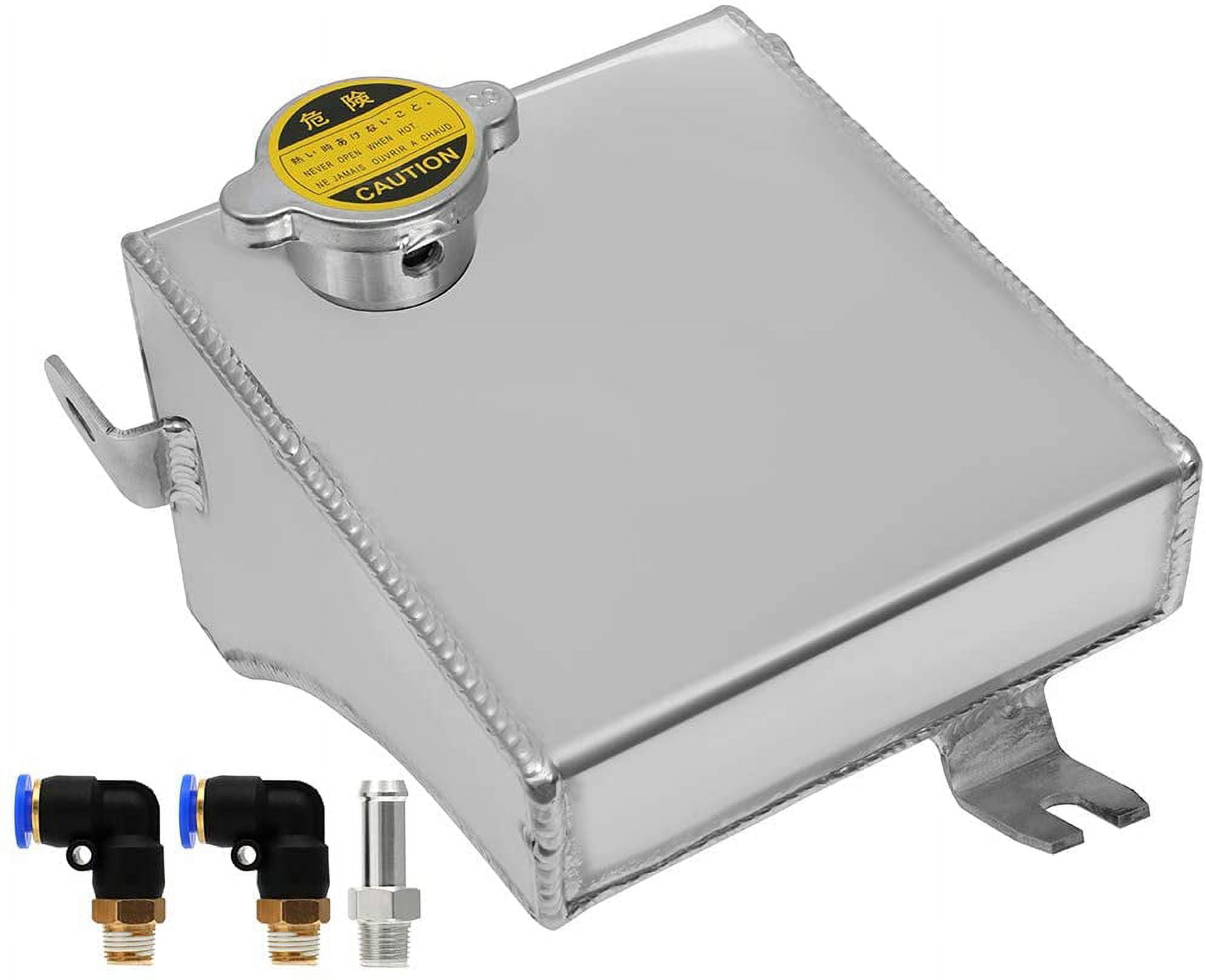 ECCPP Stainless Steel Polished Radiator Overflow Tank Universal Fit ...