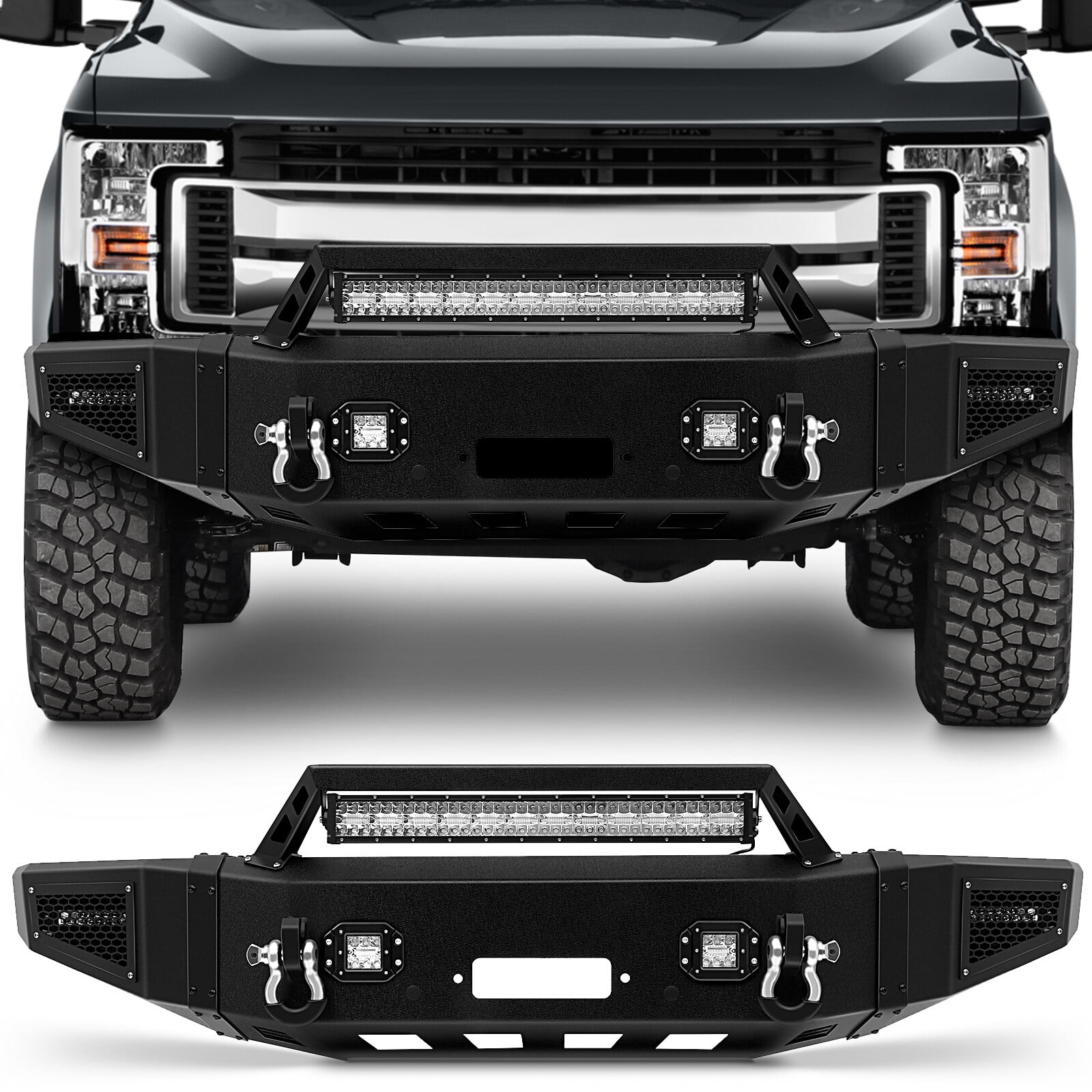 ECCPP Textured Black Front Bumper Fits For 2017-2021 For Ford For F250 ...
