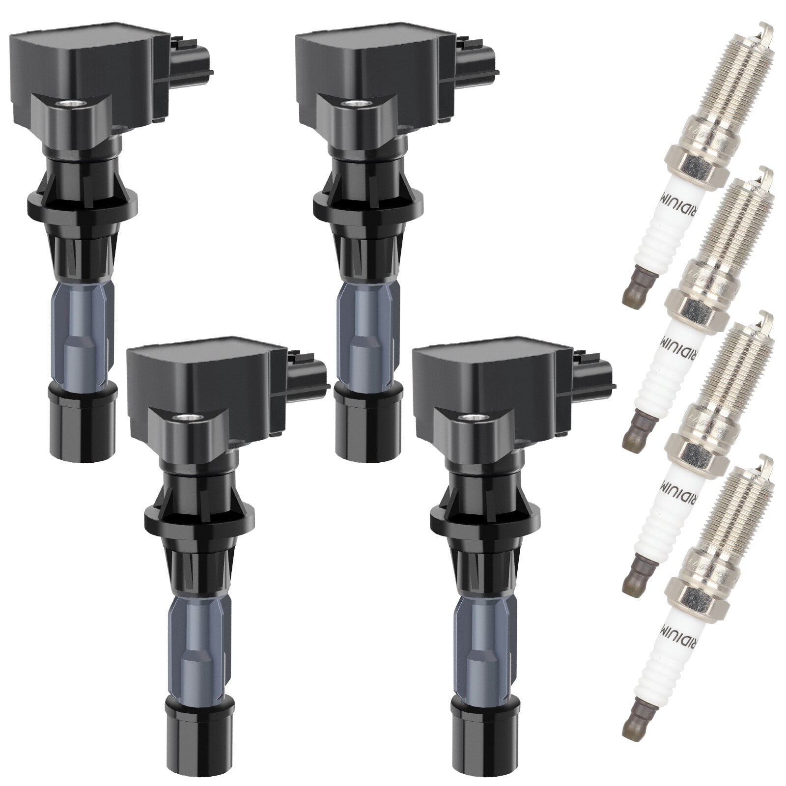 ECCPP UF540 4 ignition coils with 4 iridium Spark Plugs for Mazda 3 6 ...