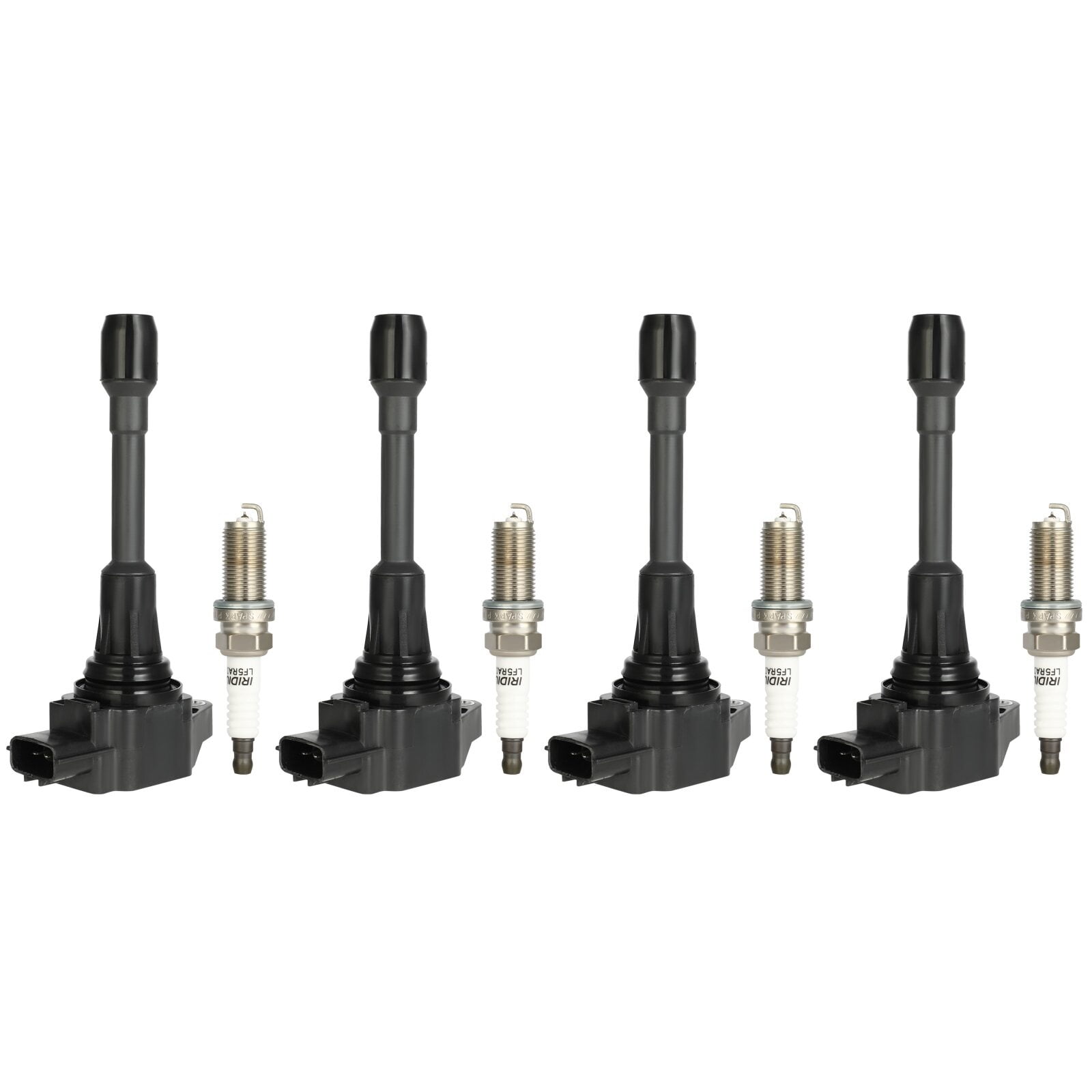 ECCPP UF549 4 ignition coils with 4 iridium Spark Plugs for Nissan for ...