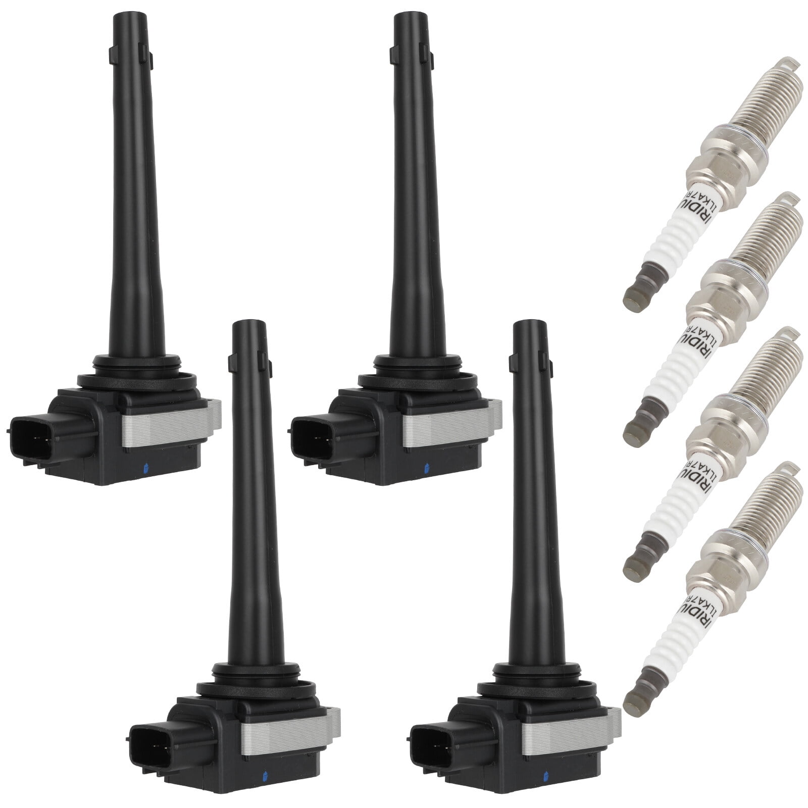 ECCPP UF591 4 ignition coils with 4 iridium Spark Plugs for Nissan ...