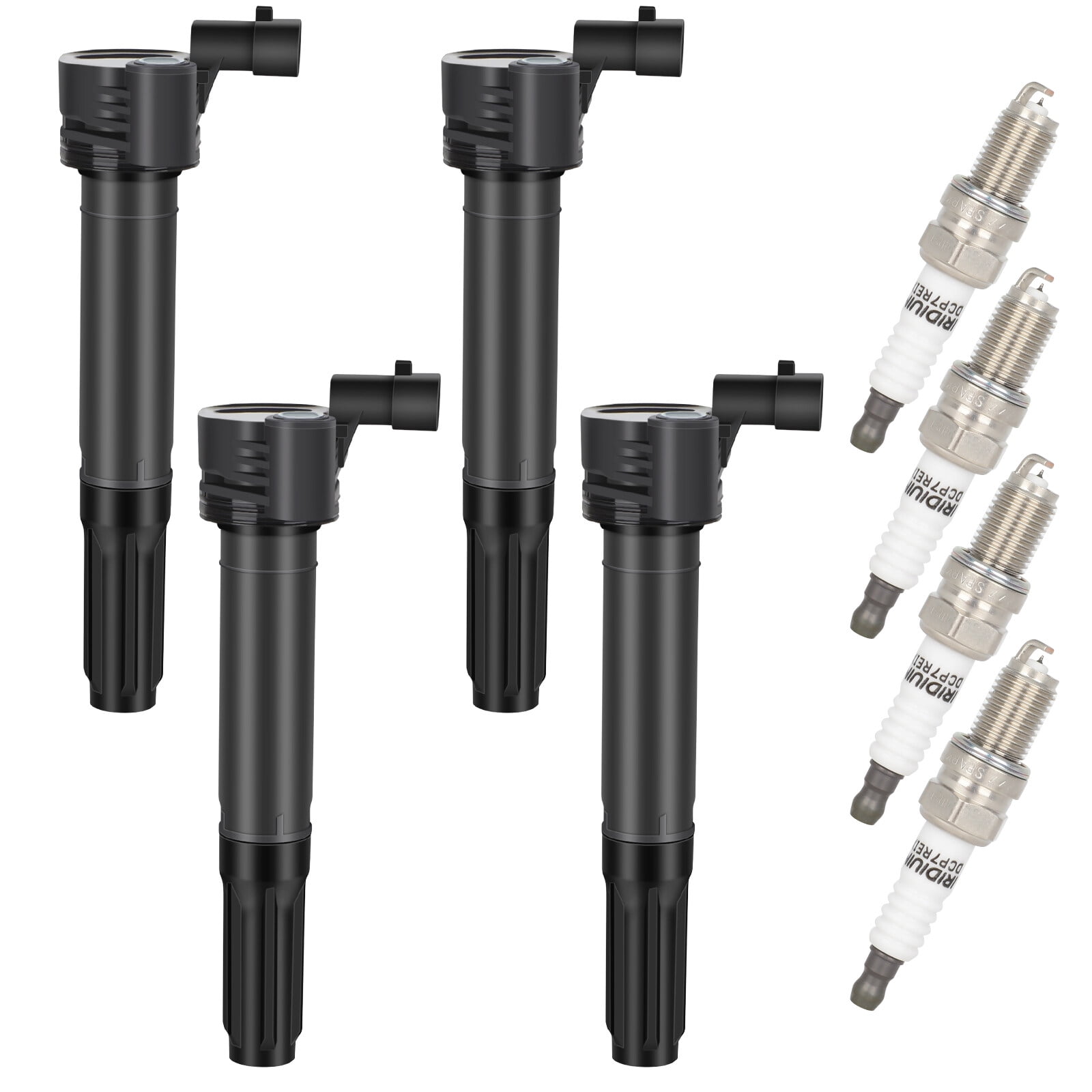 ECCPP UF649 4 ignition coils with 4 iridium Spark Plugs for Fiat 2012 ...