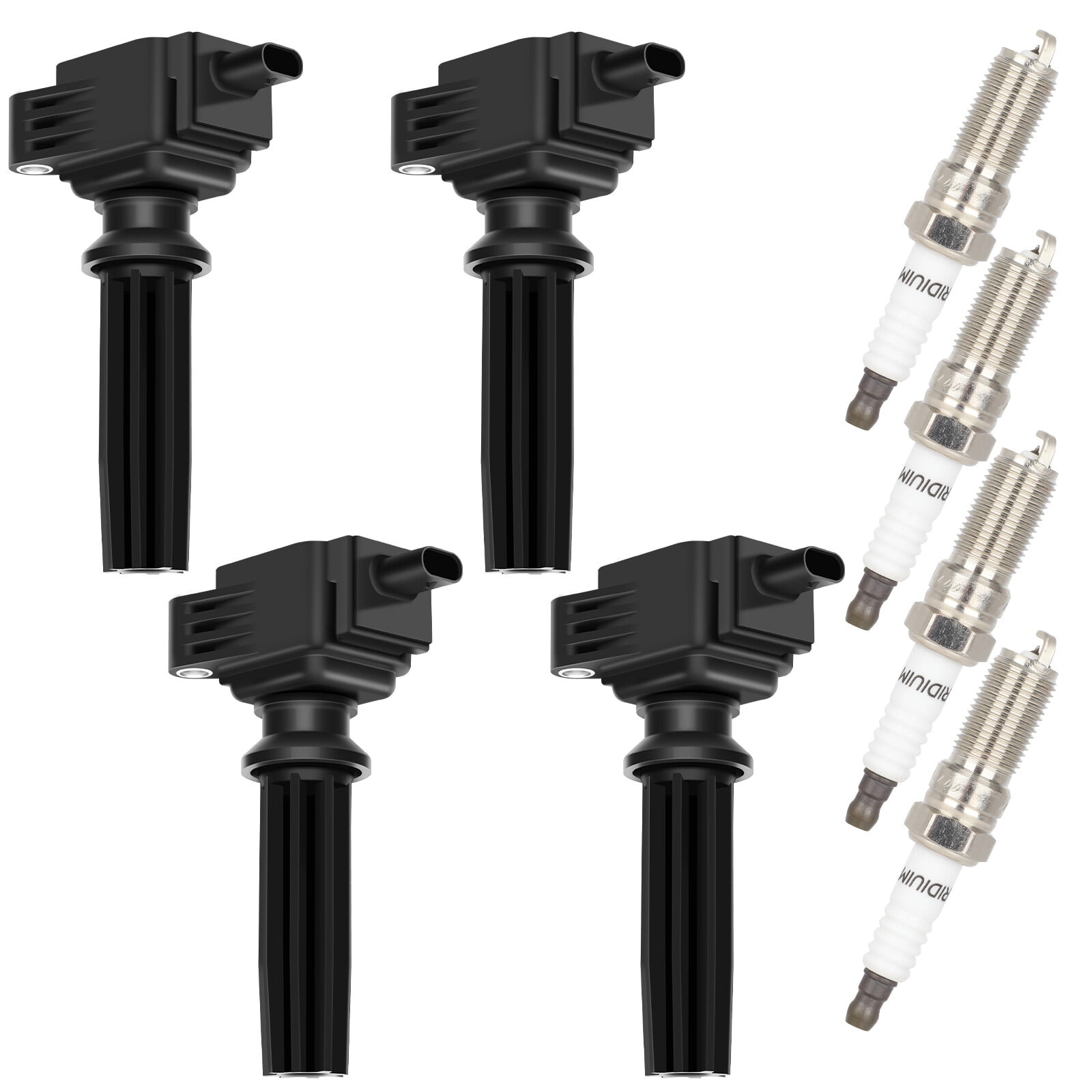 ECCPP UF670 4 ignition coils with 4 iridium Spark Plugs for ford for ...