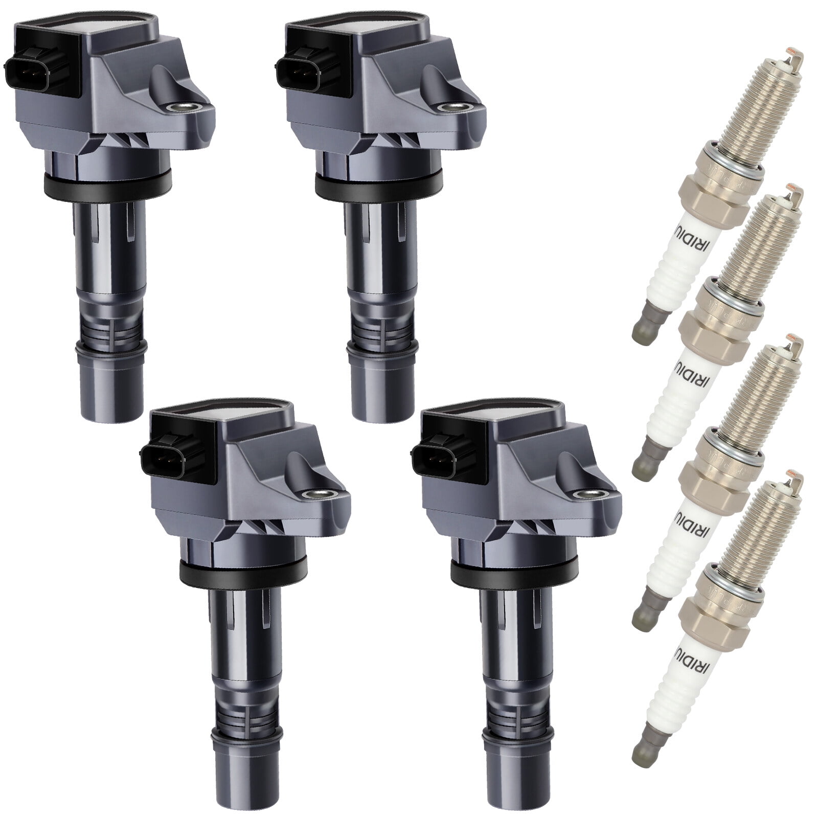 ECCPP UF672 4 ignition coils with 4 iridium Spark Plugs for Honda for ...