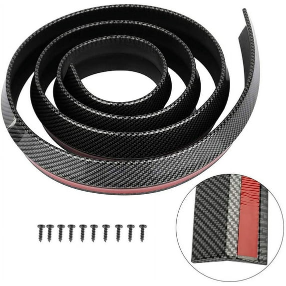 ECCPP Universal Carbon Look Plastic Front Bumper Lip Splitter Spoiler ...