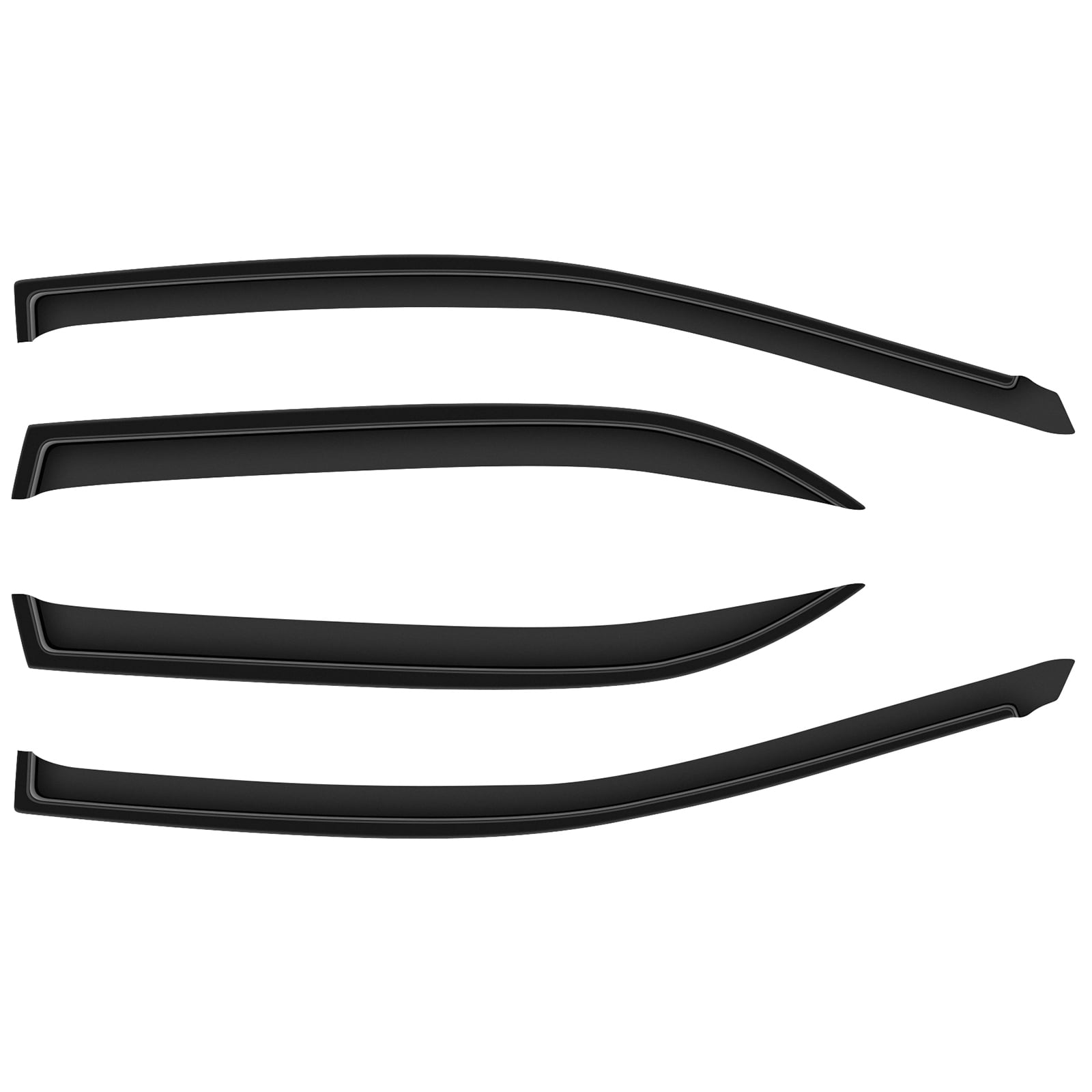 ECCPP Ventvisor Side Window Deflector, 4-Piece Tape On Outside Mount ...
