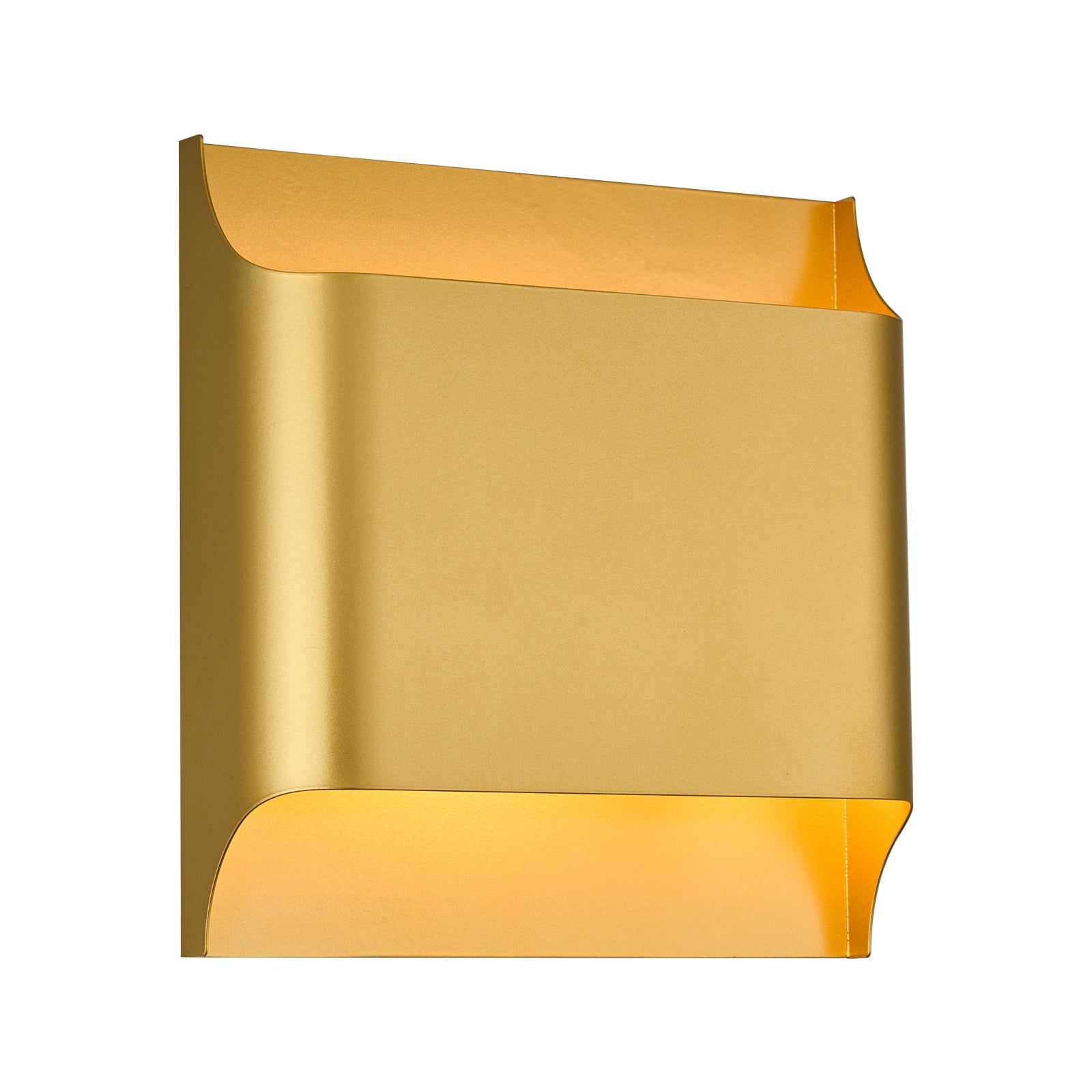 ECD Lighting Modern Gold Brass Unique Wall Sconce LED Light Fixture ...