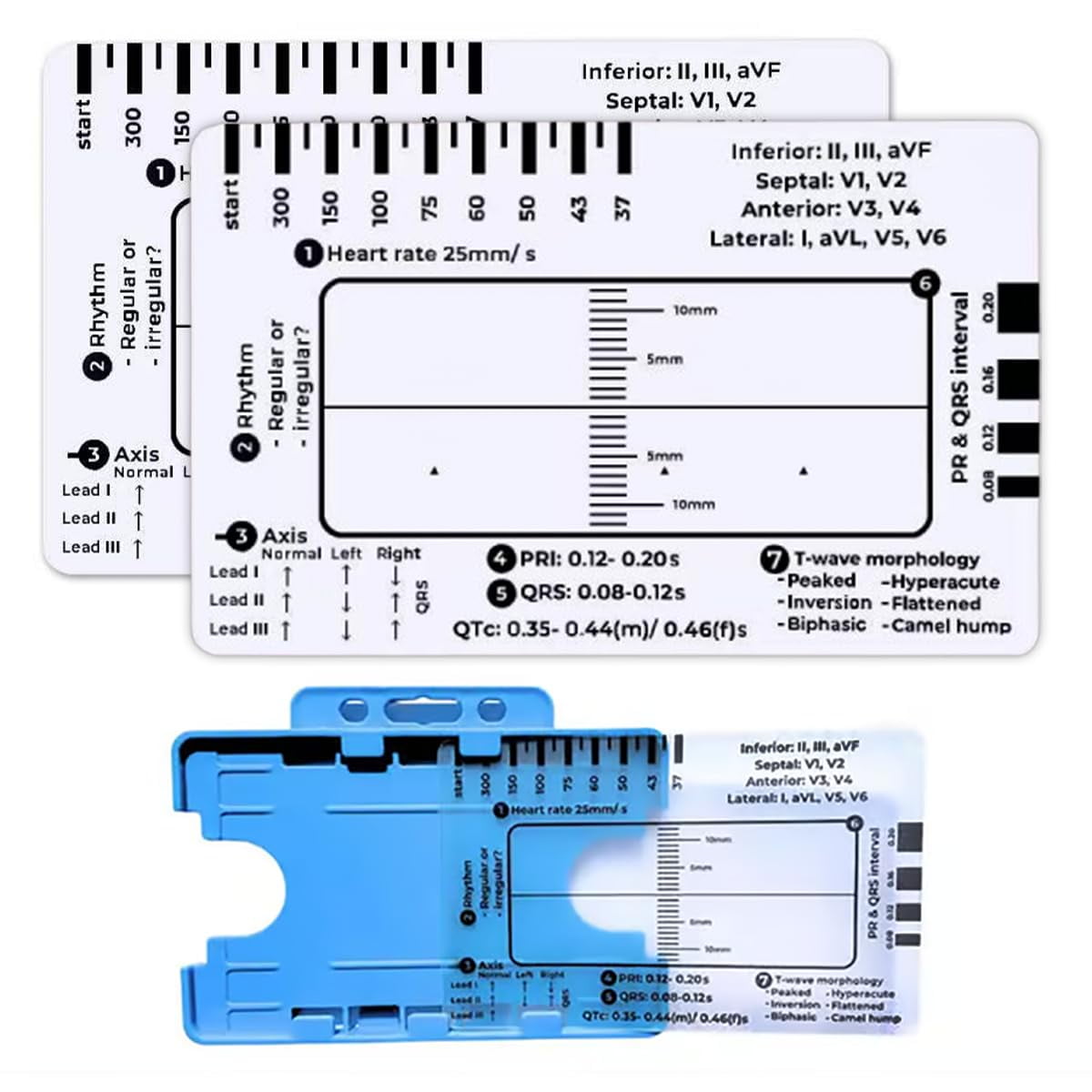 ECG 7 Step Ruler, ECG 7 Step Ruler for ECG/EKG Interpretation, ECG Ruler, Follow a 7 Step Plan ...