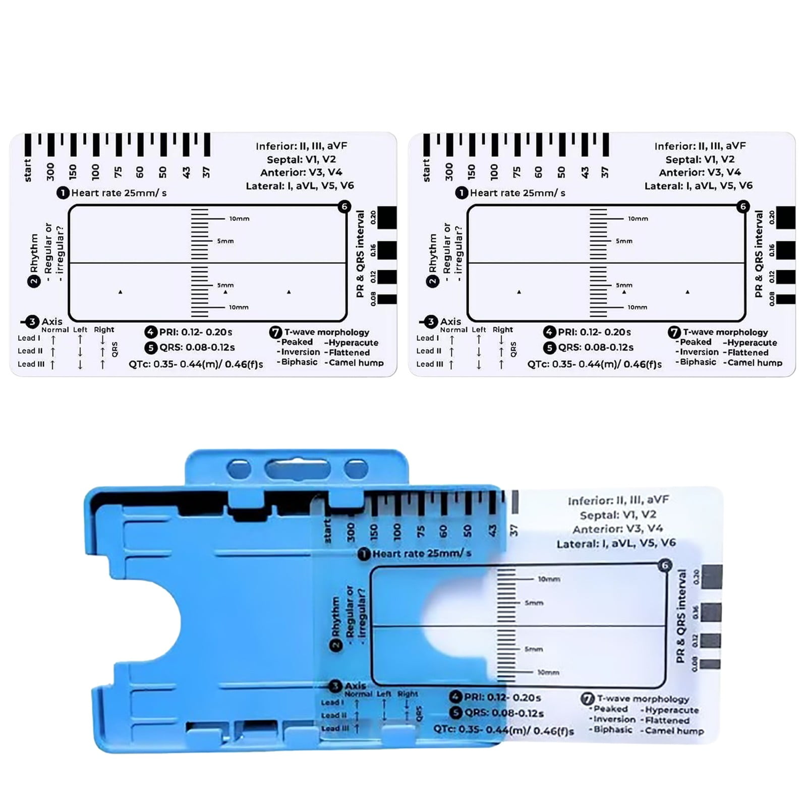 ECG 7 Step Ruler, ECG 7 Step Ruler for ECG/EKG Interpretation, ECG ...