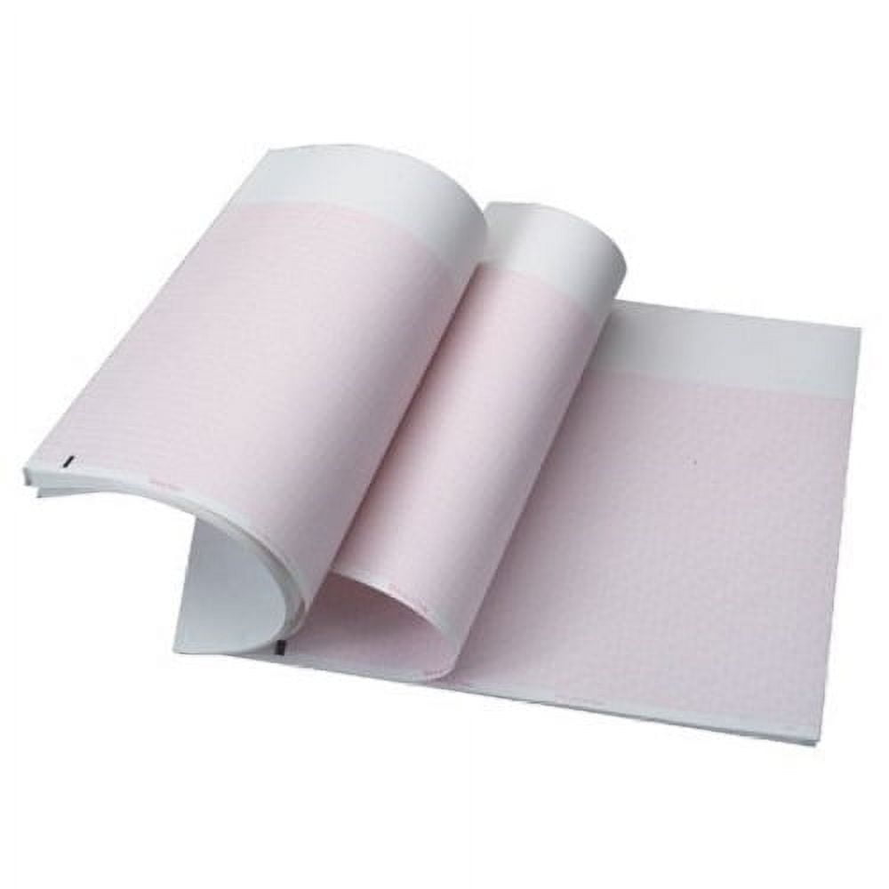 ECG Chart Paper Welch Allyn Z-Fold 8.5 X 11 Inch Pad Red Grid - Pack of ...