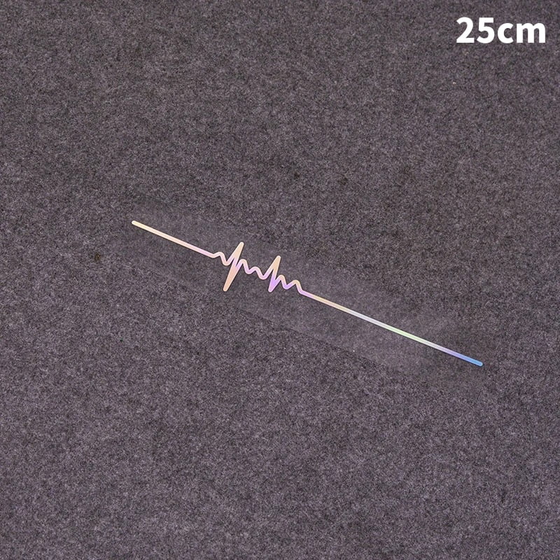 ECG Strip Car Stickers Vinyl Water Proof Decals Cool Laser Reflective ...