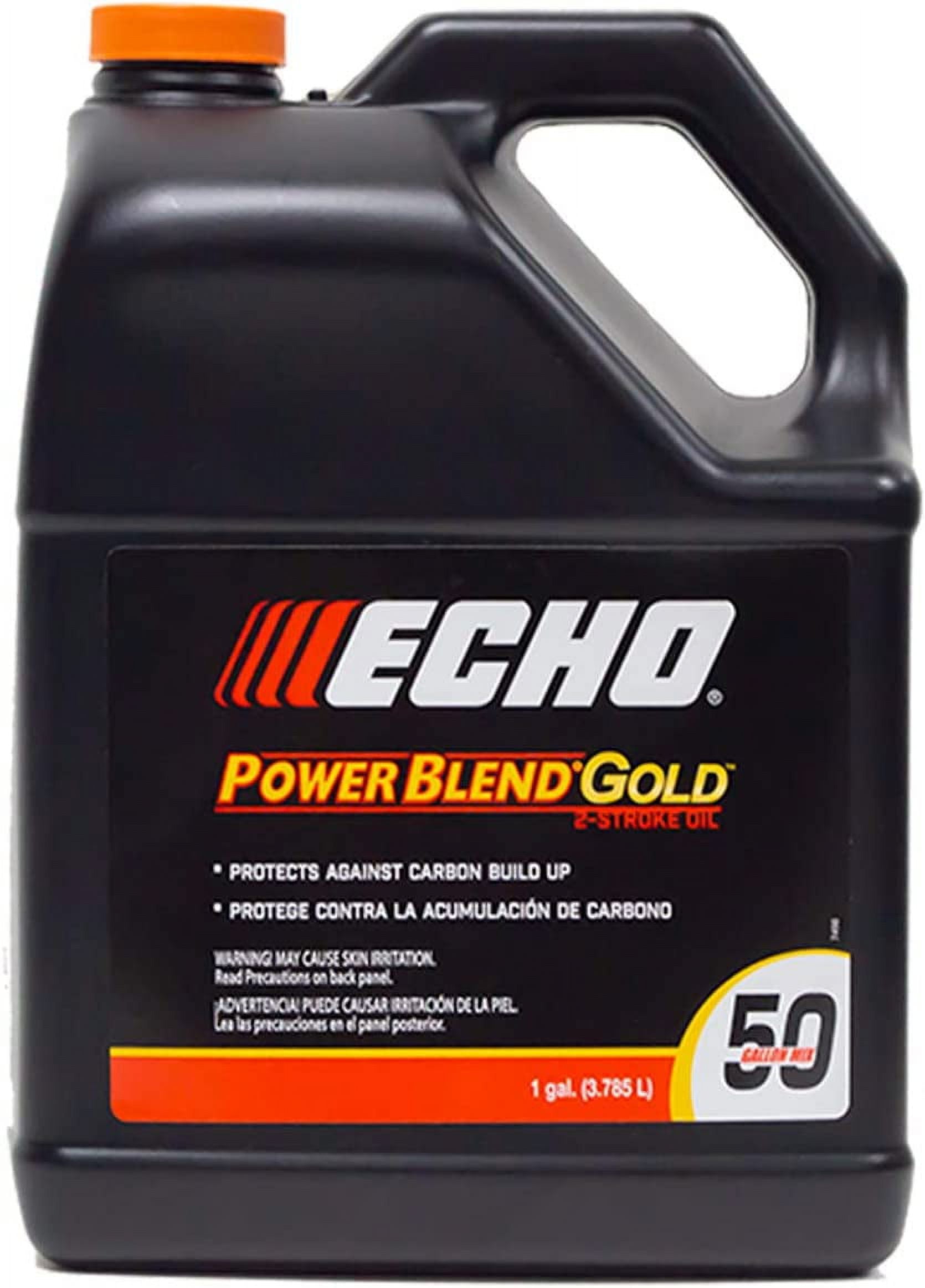 Echo PowerBlend Gold 2-Stroke Engine Oil, 1 Gallon, 50:1 Gas Mixture ...