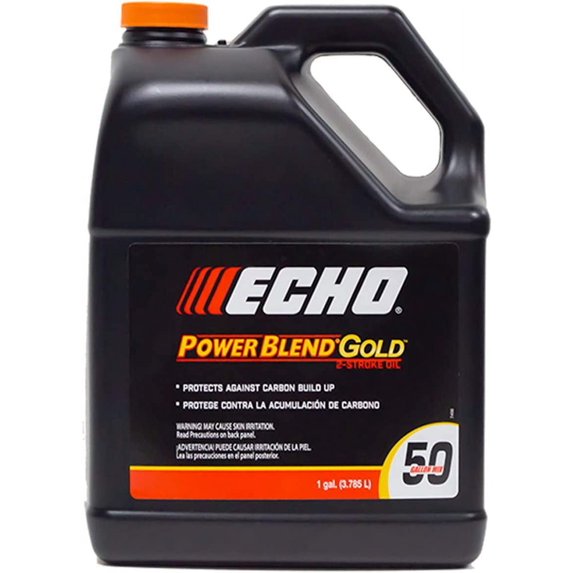 Echo PowerBlend Gold 2-Stroke Engine Oil, 1 Gallon, 50:1 Gas Mixture ...